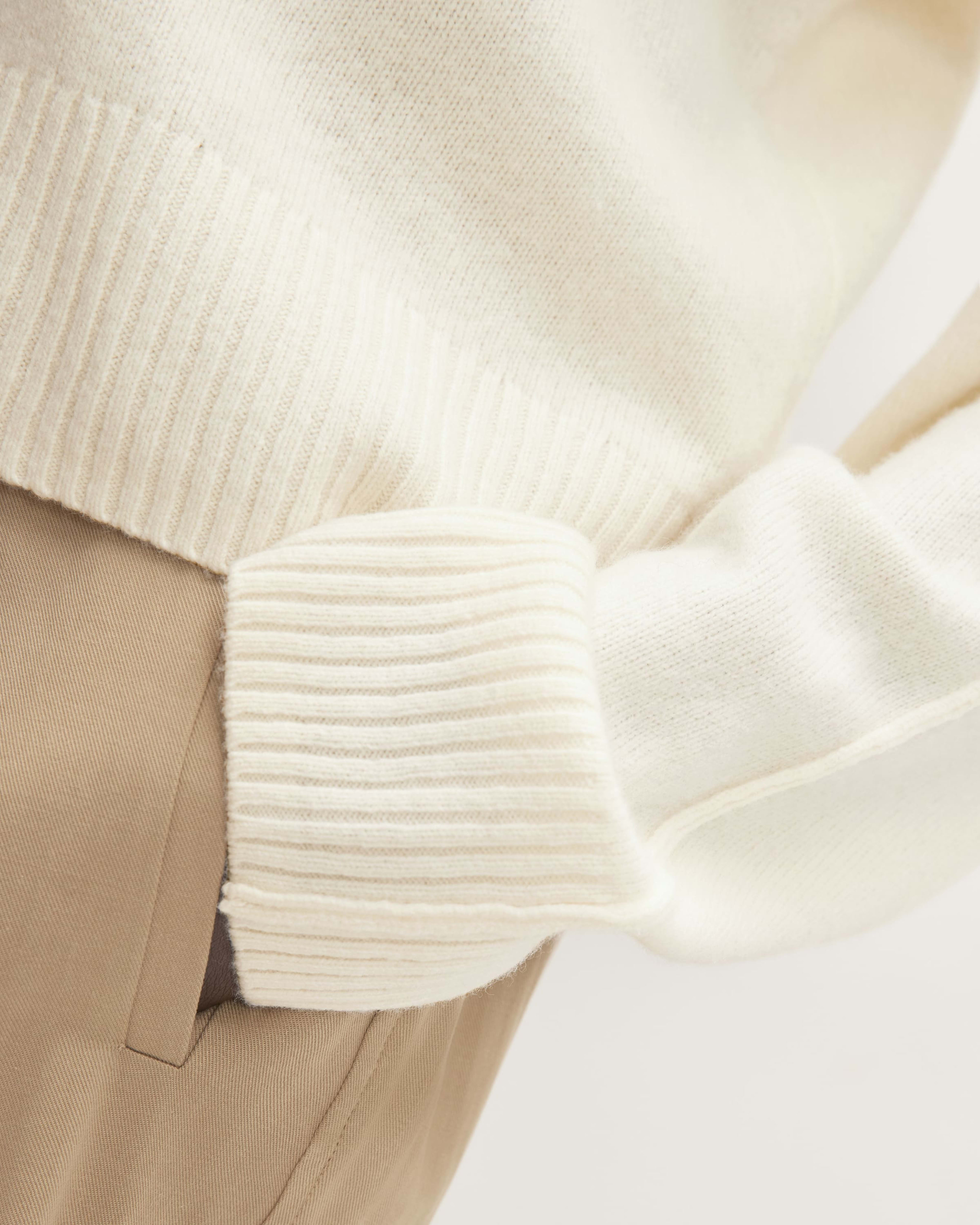 The Good Merino Wool Mockneck Sweater Bone – Everlane