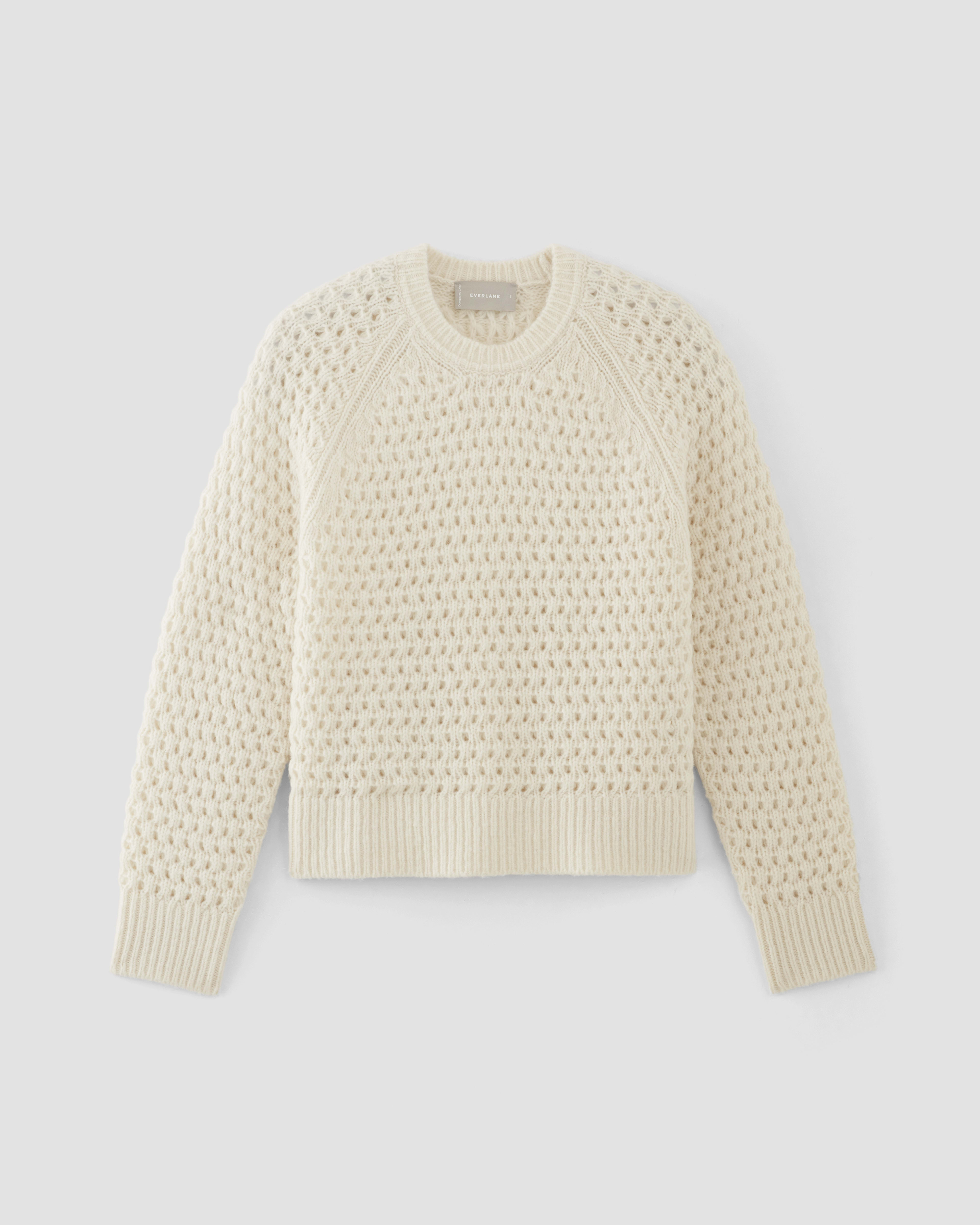 The Cloud Oversized Textured Crew | Bone – Everlane