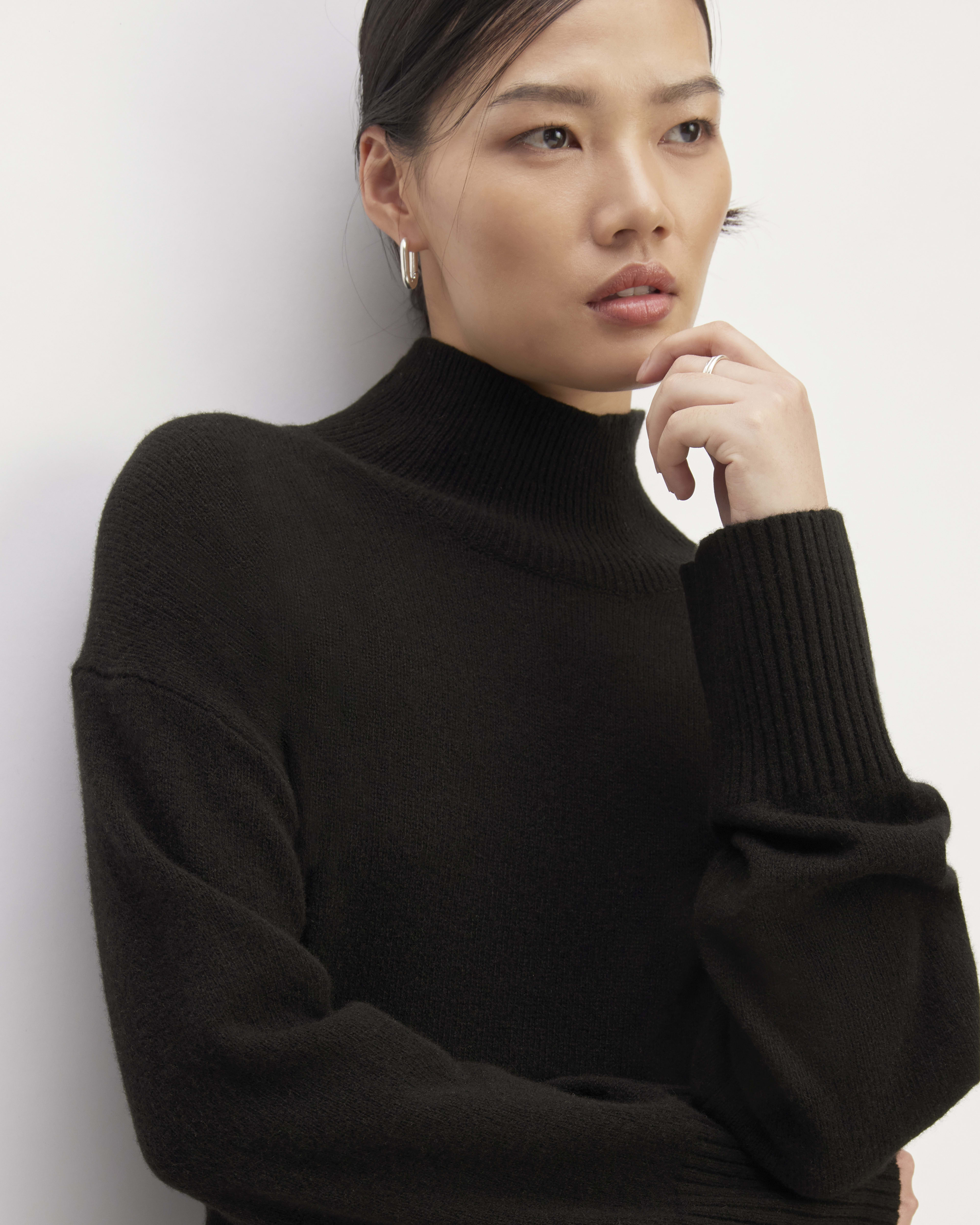 The Cashmere Oversized Turtleneck Black – Everlane