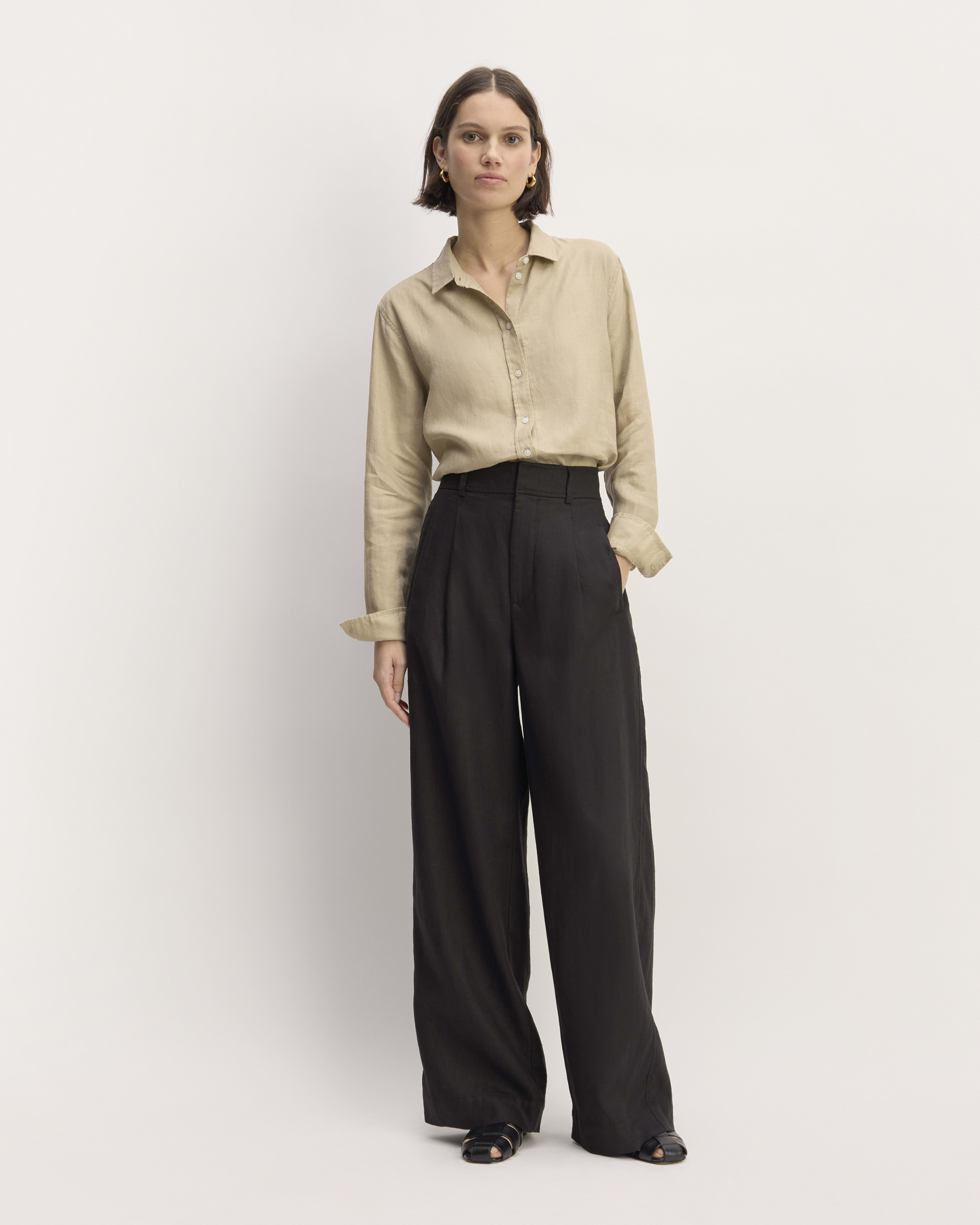 The Linen Way-High® Drape Pant Black – Everlane