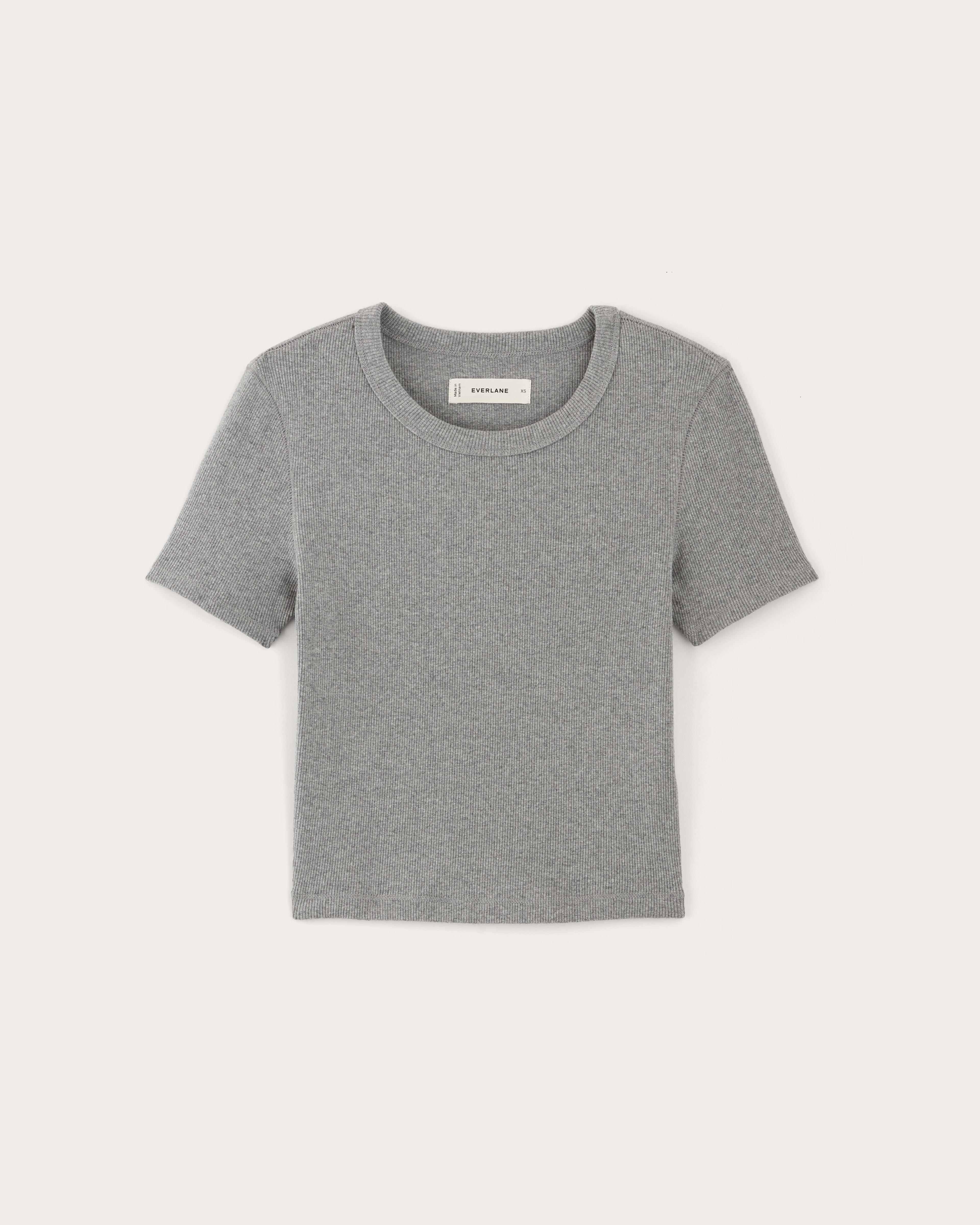 The ’90s Rib Tee Mid Heather Grey – Everlane