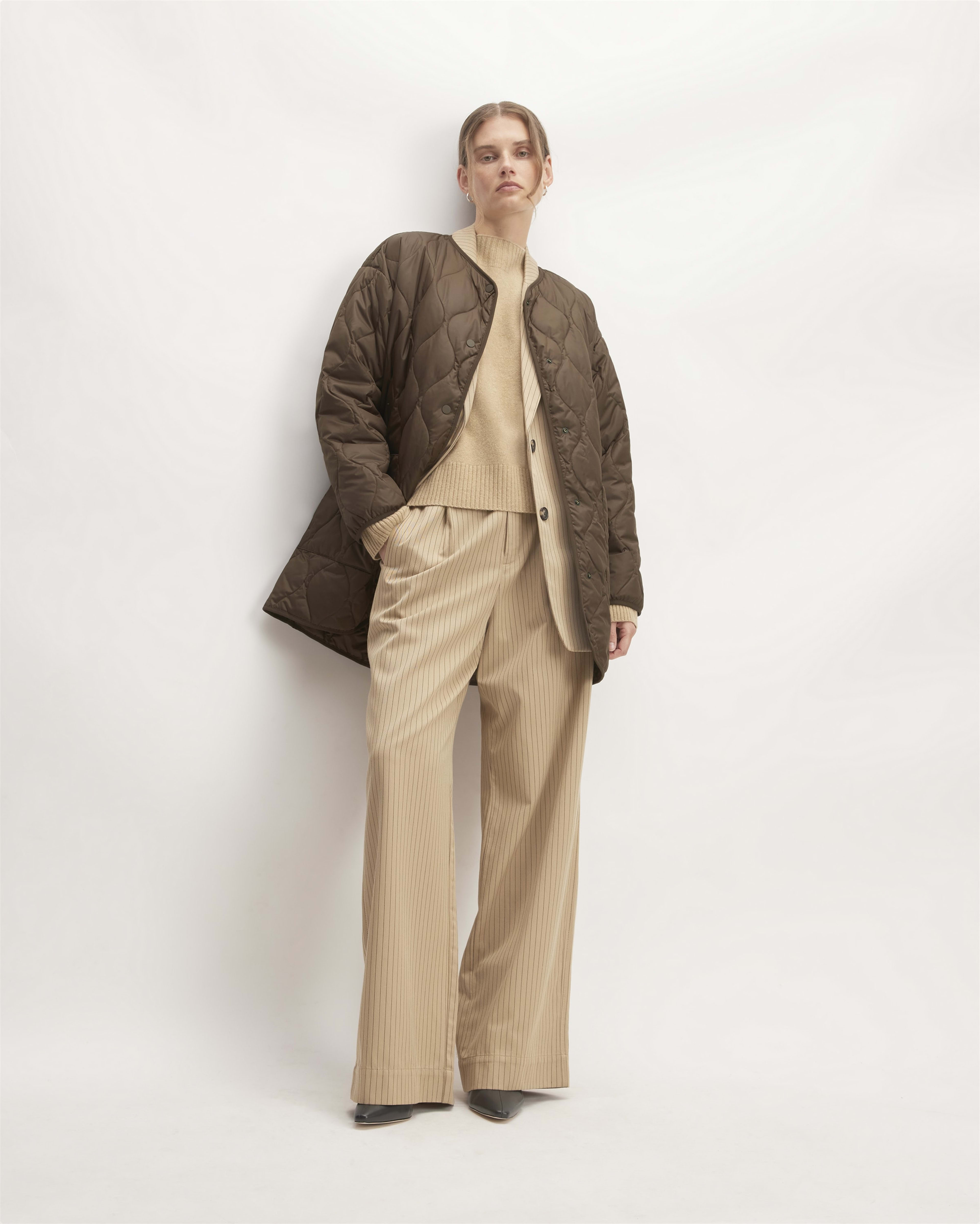 The Quilted Liner Earth Brown – Everlane