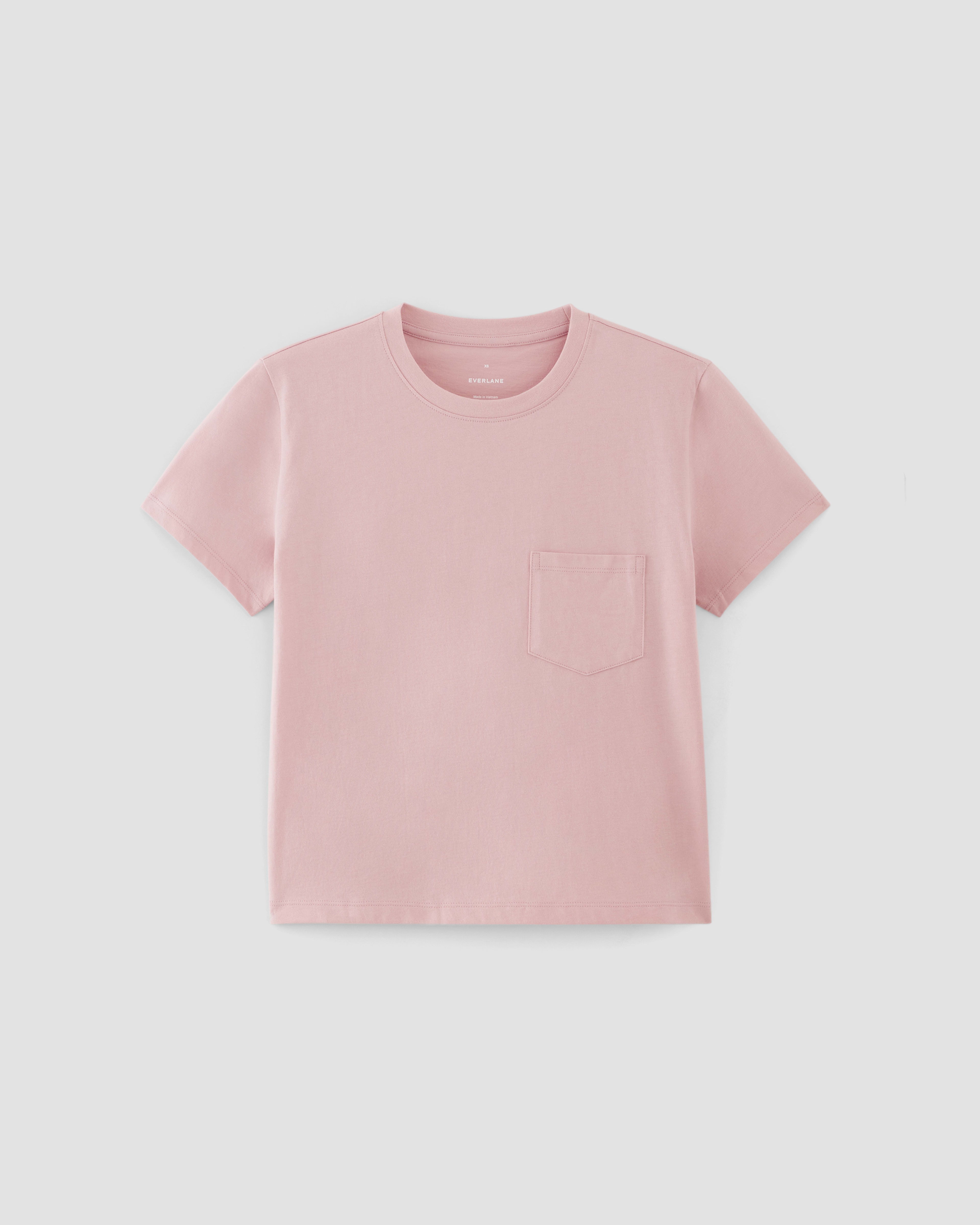The Box-Cut Tee in Essential Cotton | Rose Pink | Pocket – Everlane