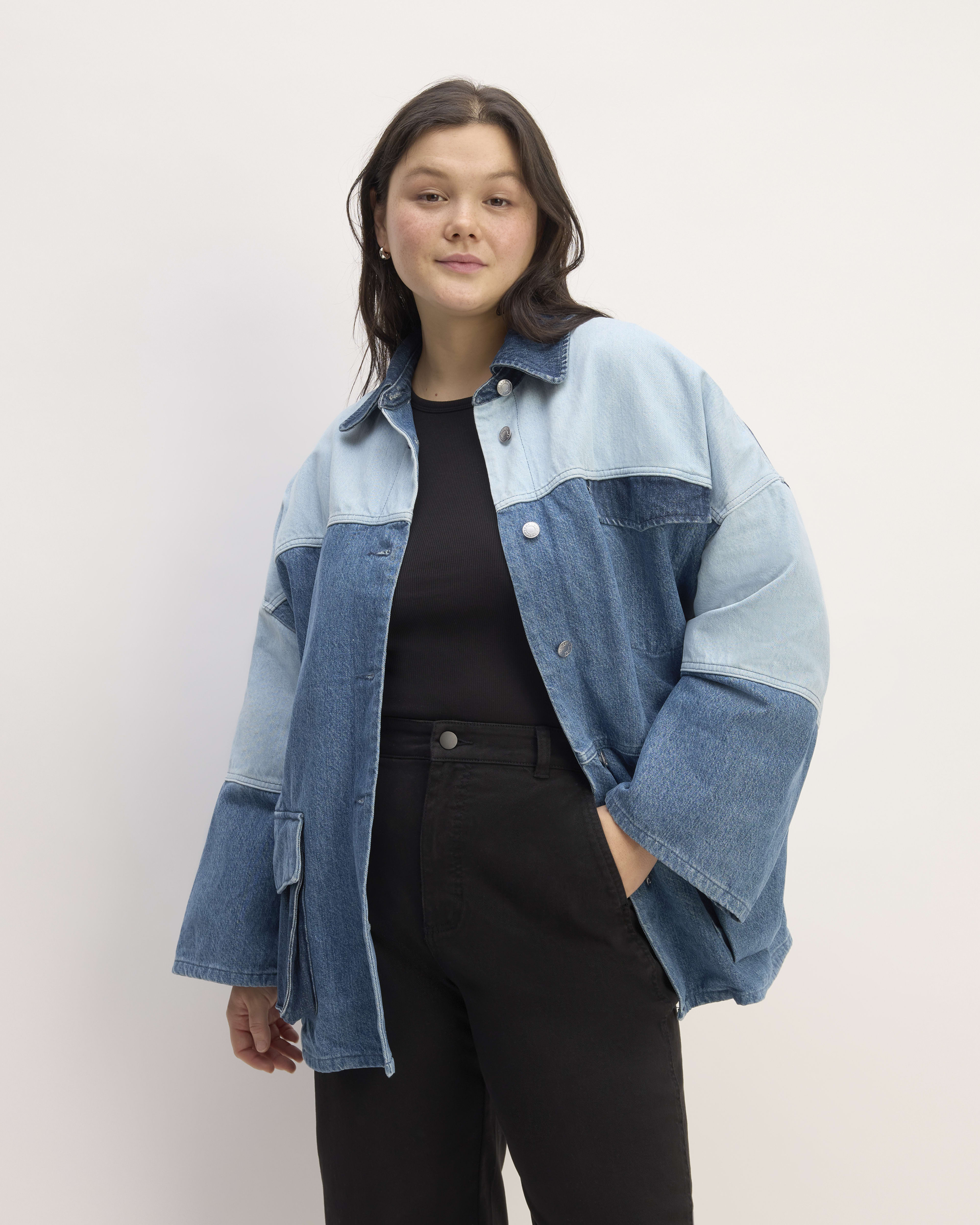The Everlane x Marques' Almeida Denim Patchwork Jacket Diamond Blue ...