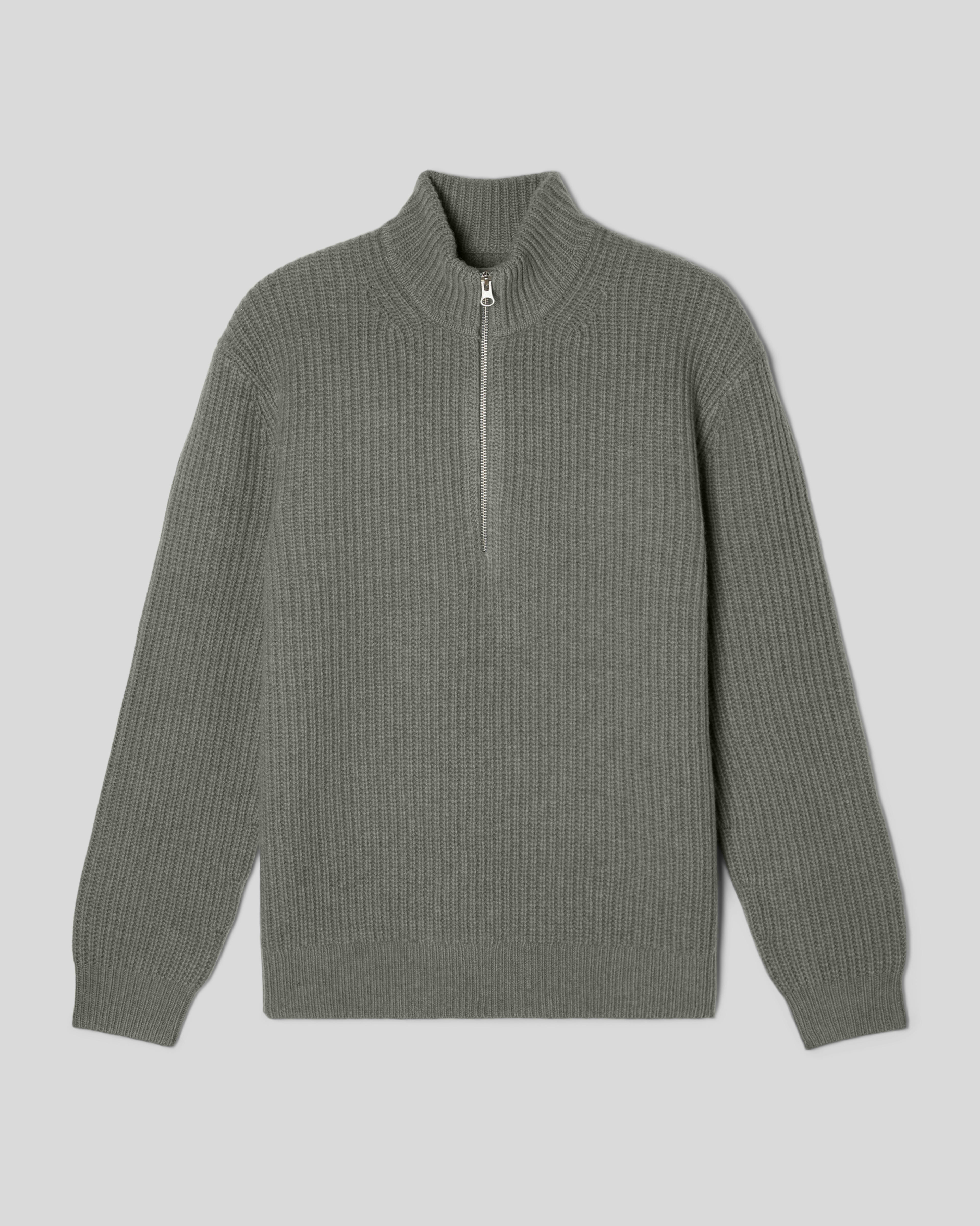 The Felted Merino Half-Zip Sweater Storm Green – Everlane