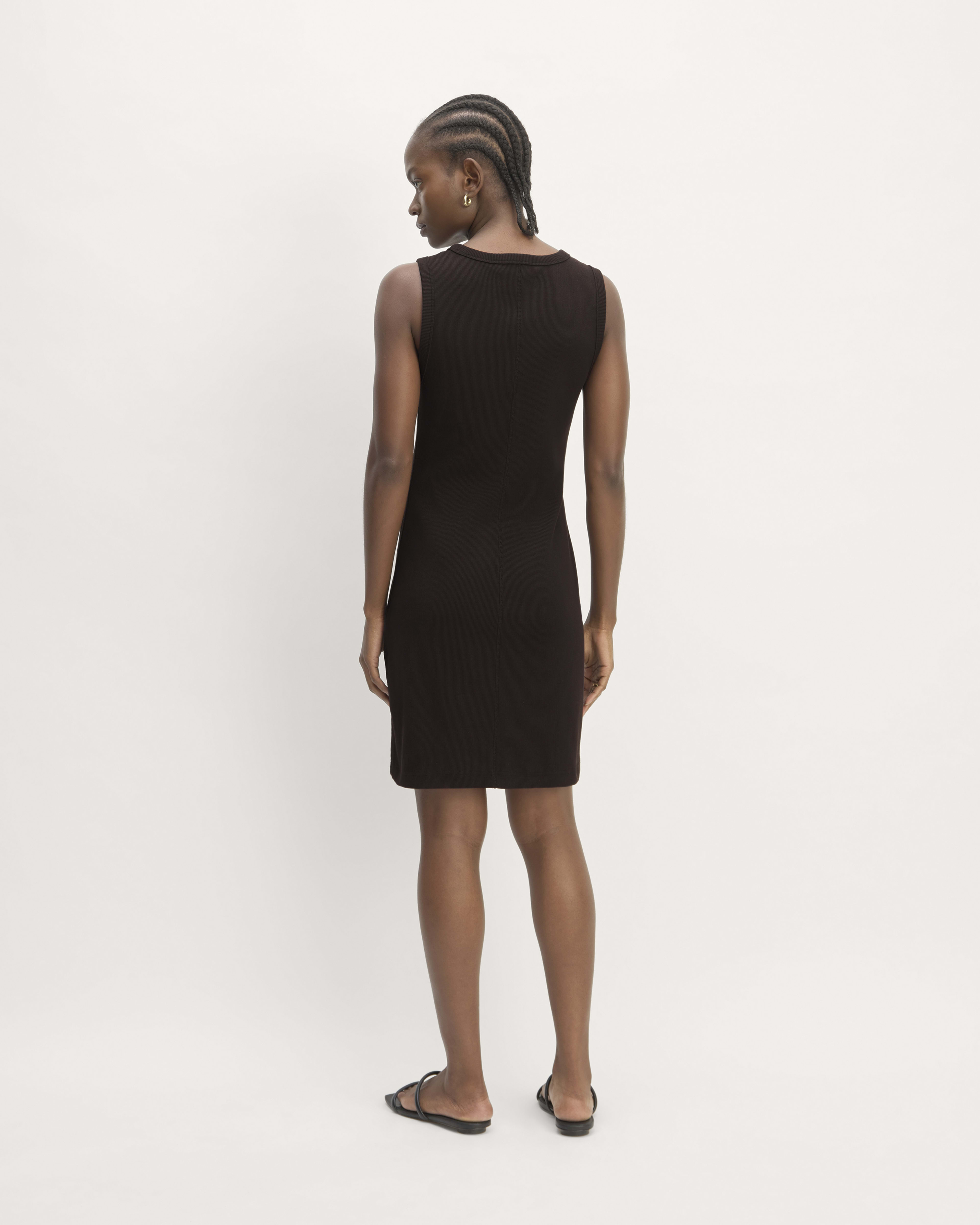 The Ribbed Mini Dress Black – Everlane
