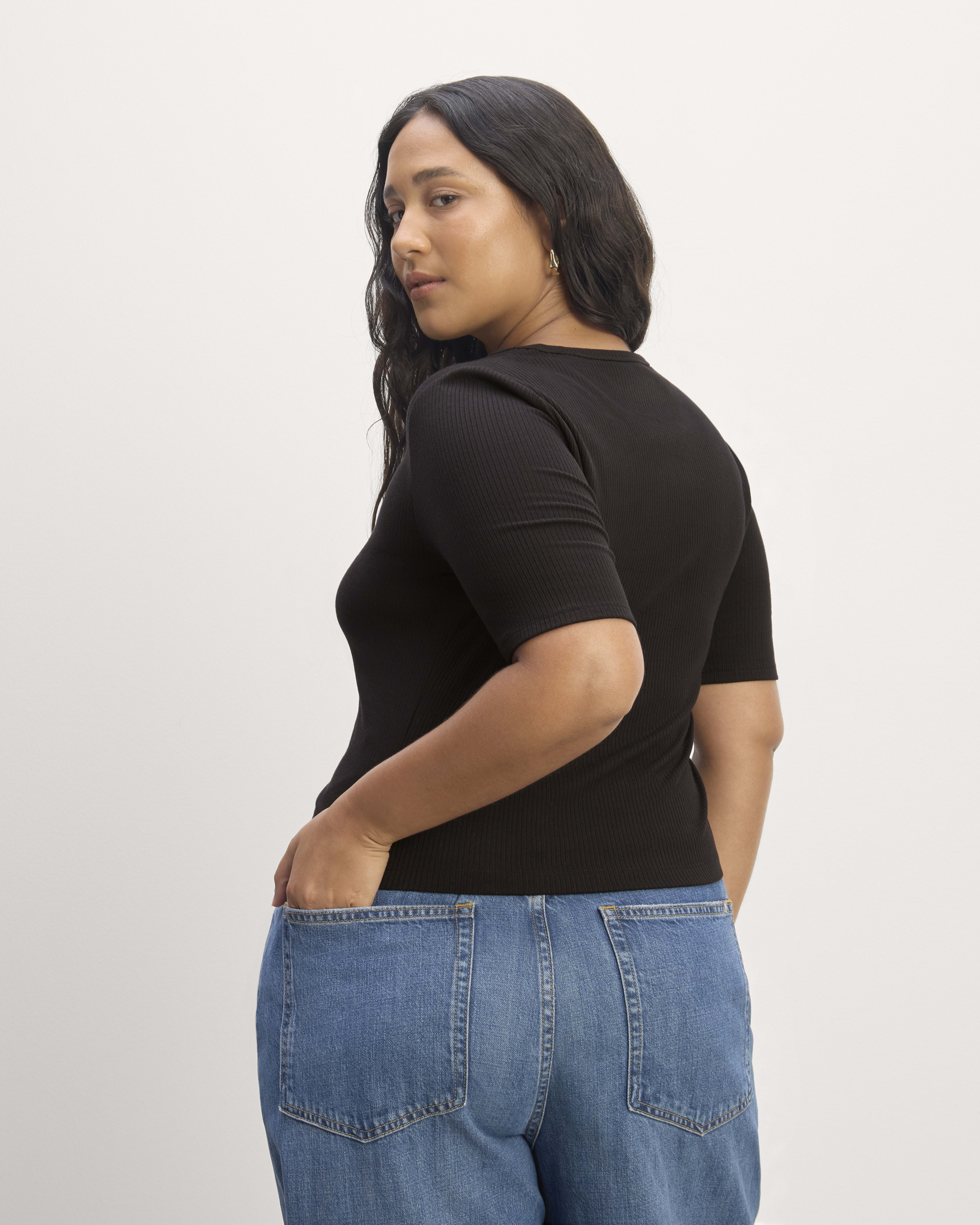 The Shimmy Tee Black – Everlane