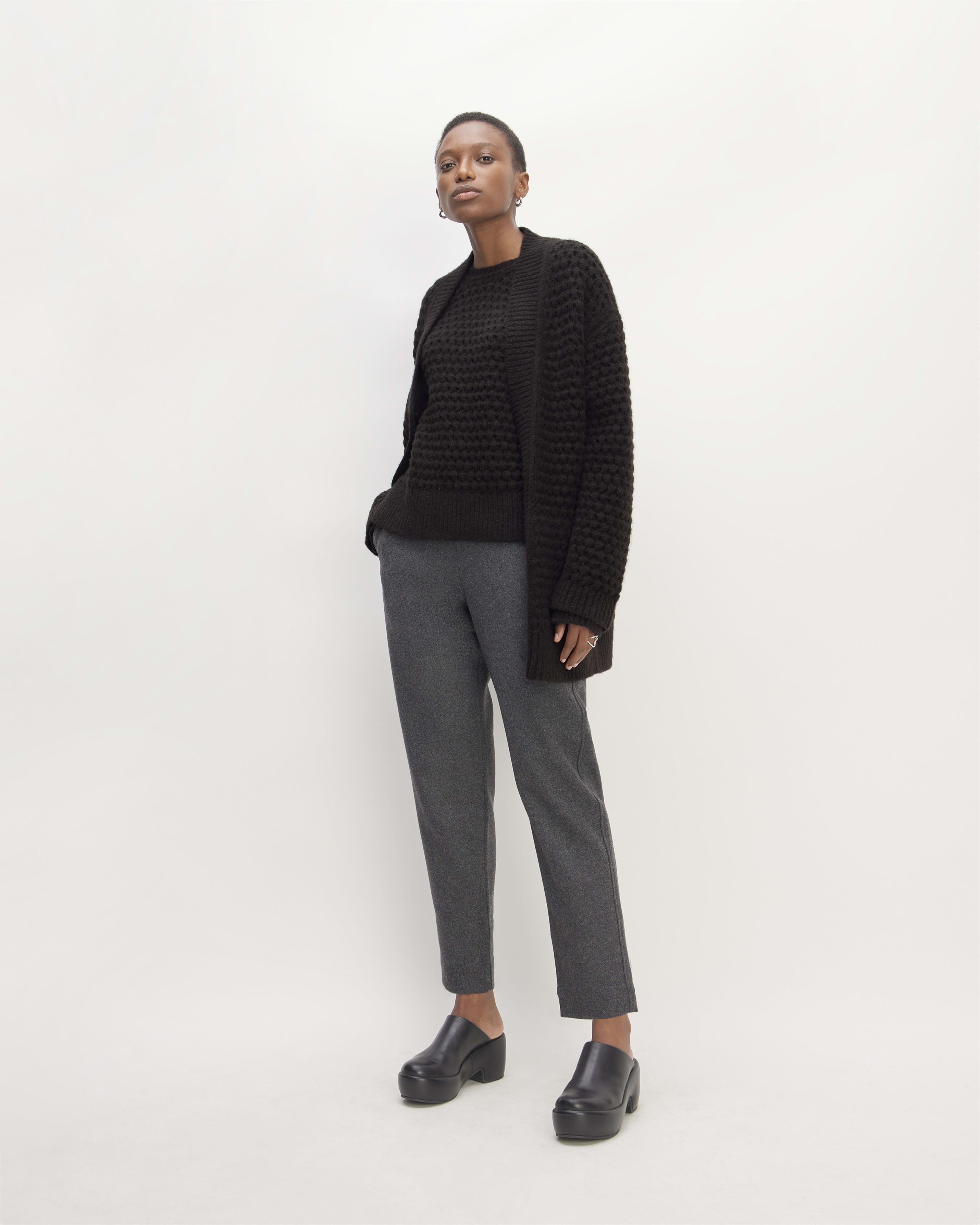 The Cloud Oversized Textured Cardigan | Black – Everlane