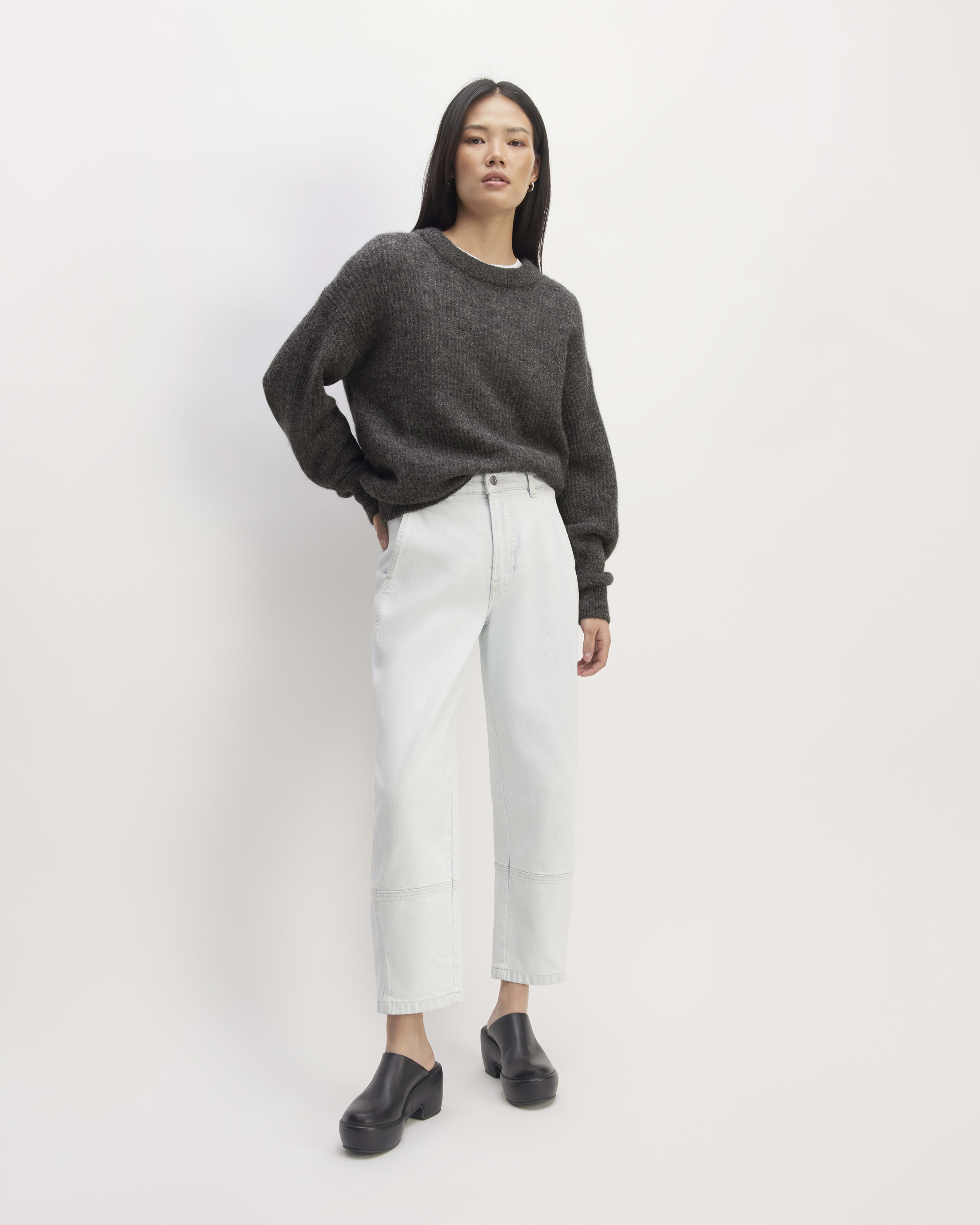 The Cocoon Crew in Alpaca Heather Charcoal – Everlane
