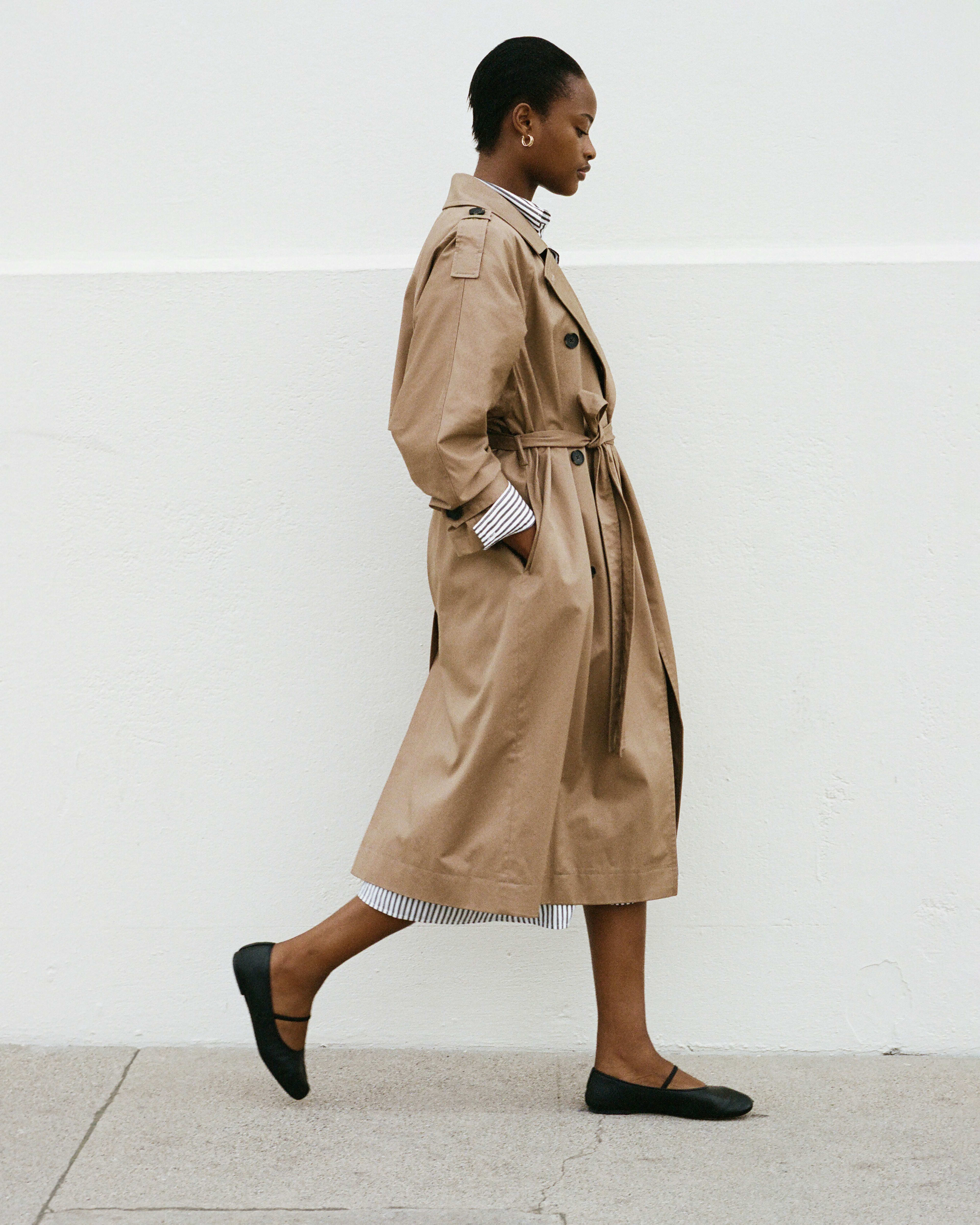 The Cotton Long Trench Coat Toasted Coconut – Everlane