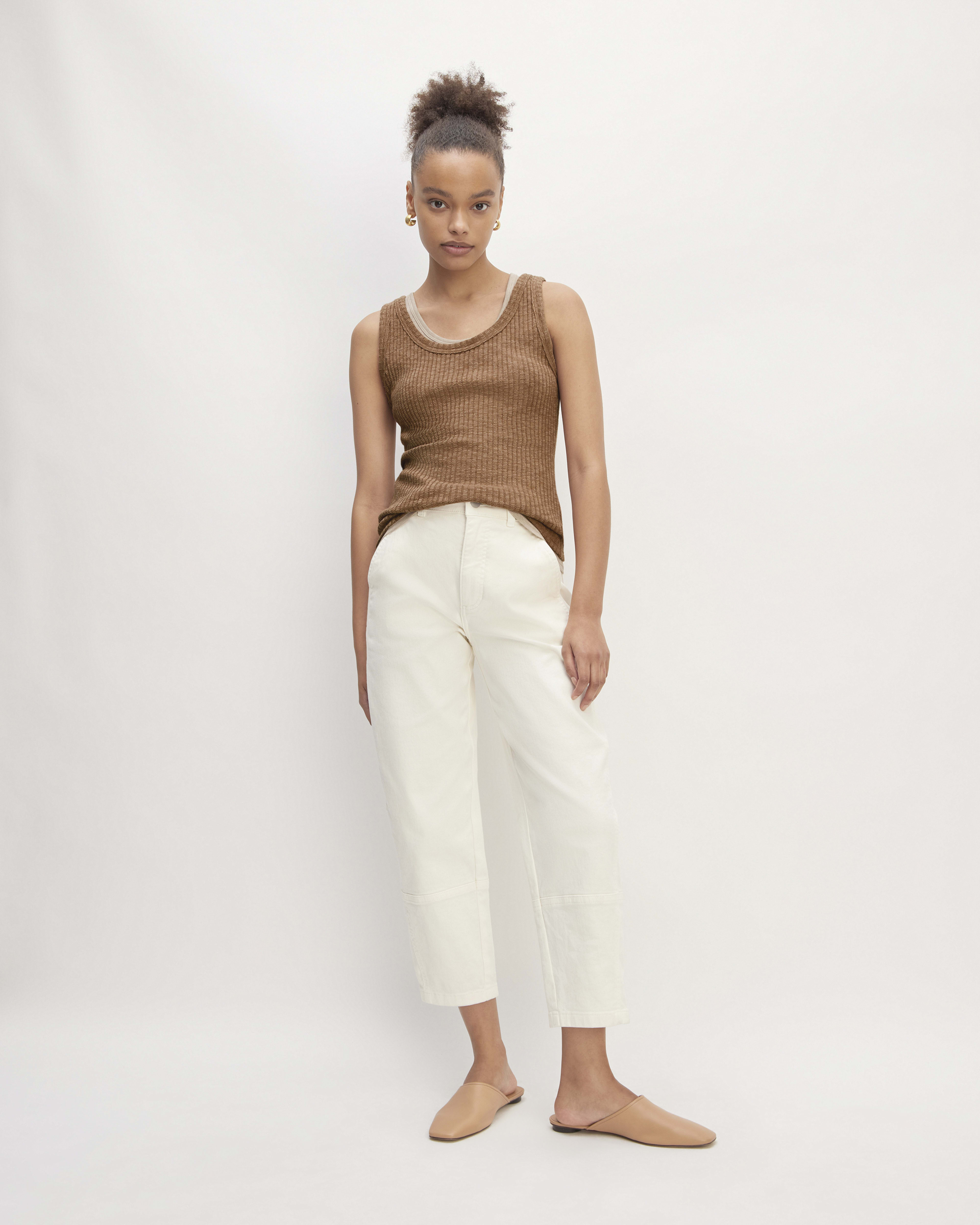 The Cozy Rib Tank Carob Brown – Everlane