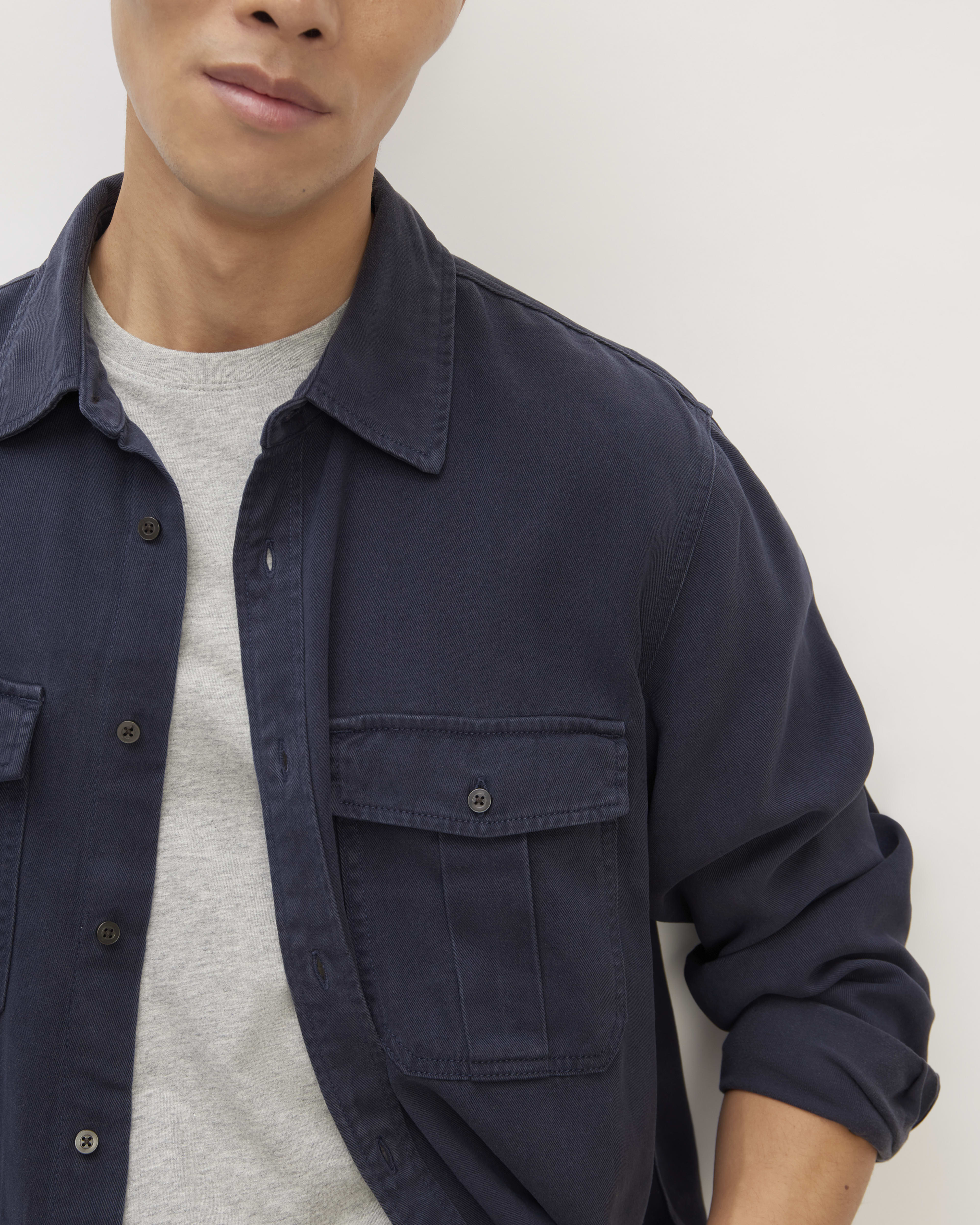 The Utility Shirt Jacket in Buttersoft | Navy – Everlane