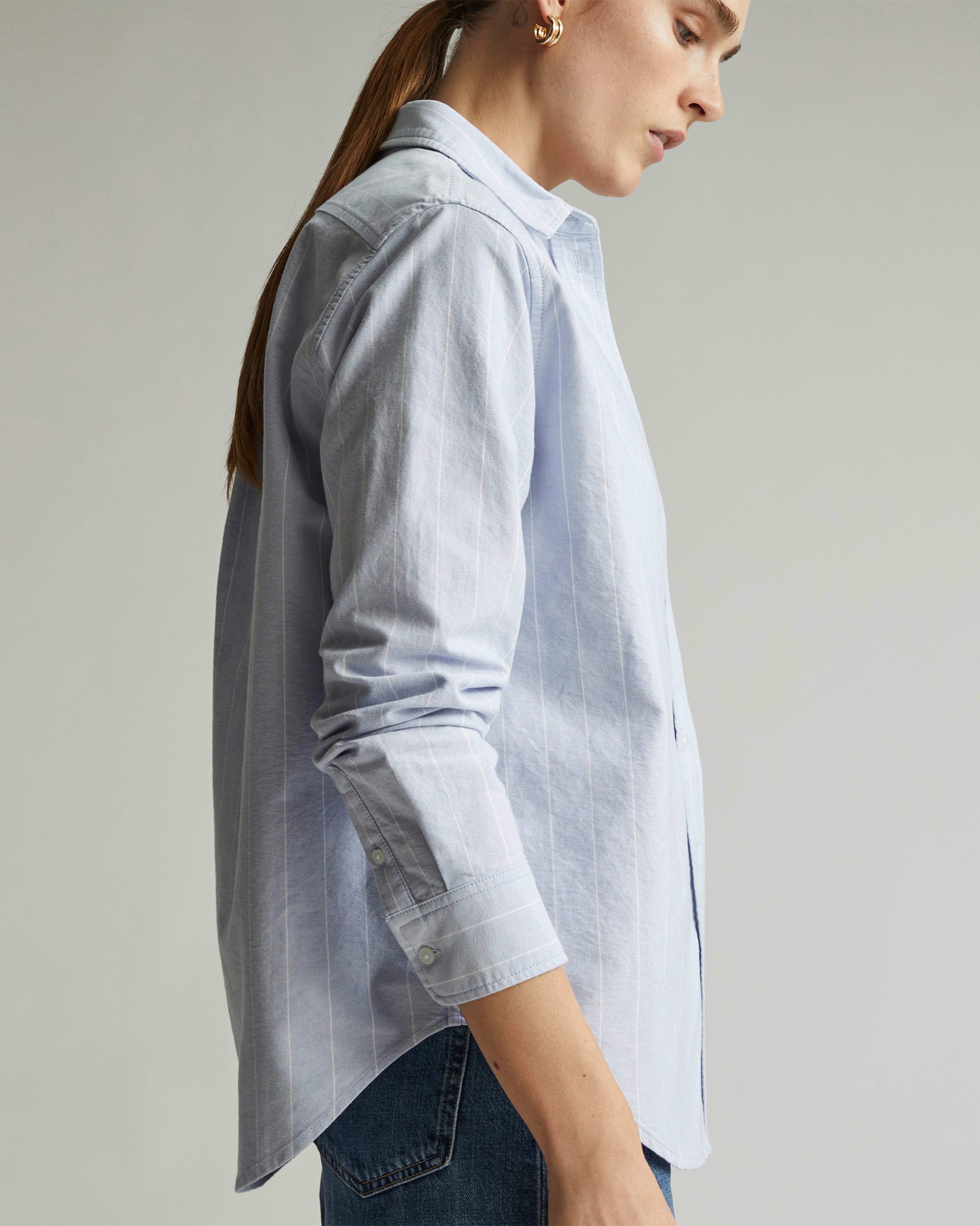The Relaxed Oxford Shirt Periwinkle / White – Everlane