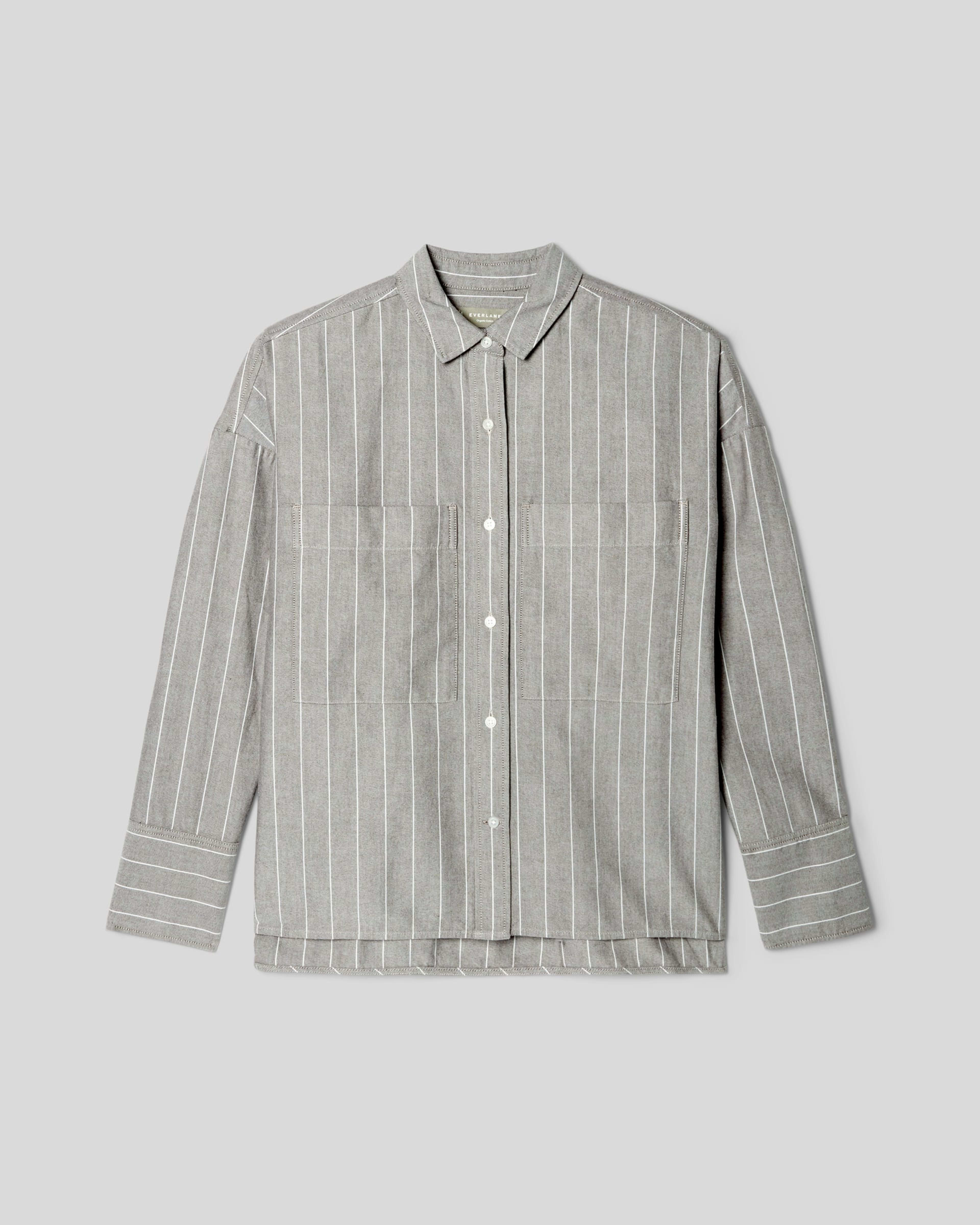 The Boxy Oxford Chocolate Brown / White – Everlane