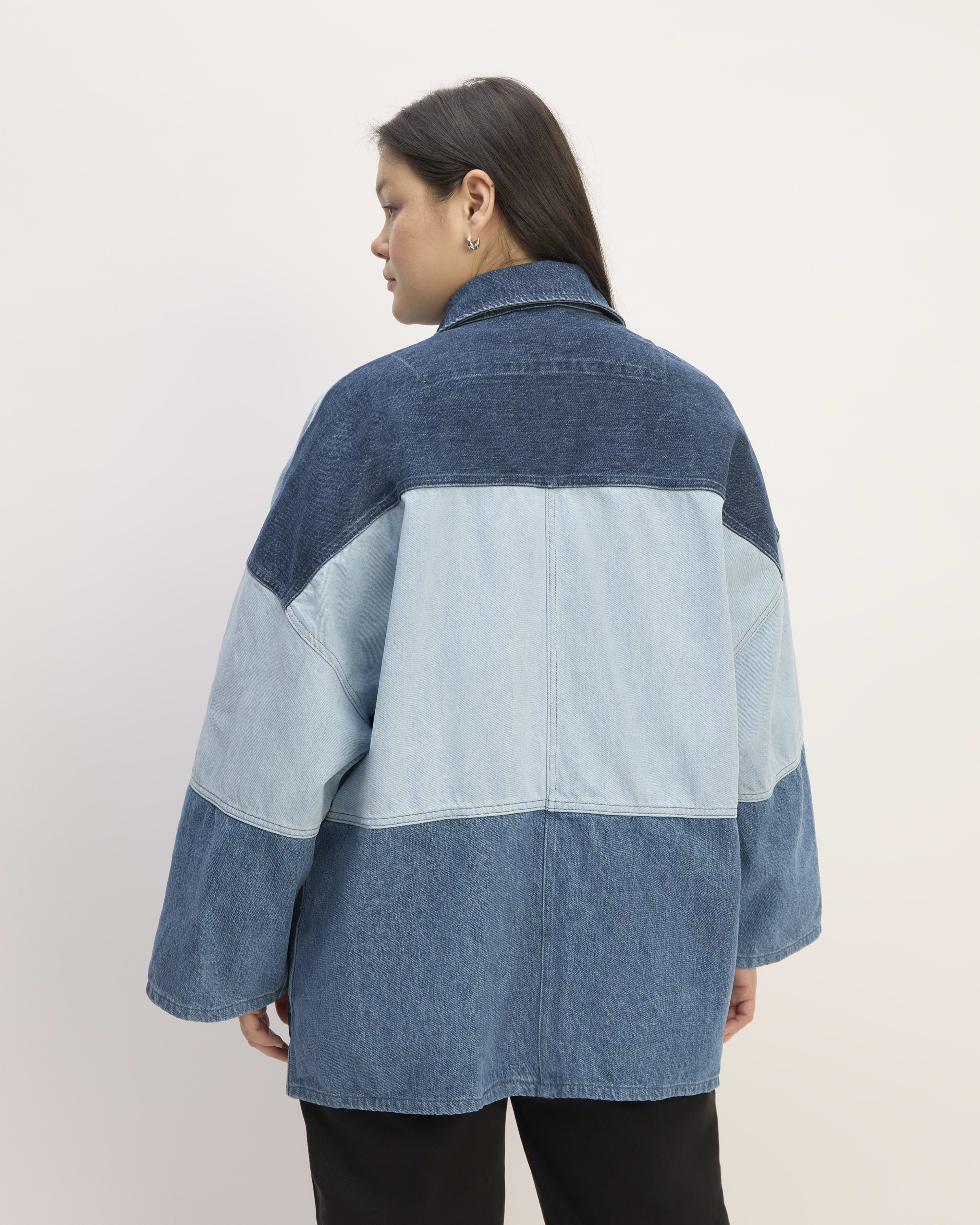 The Everlane x Marques' Almeida Denim Patchwork Jacket Diamond Blue ...