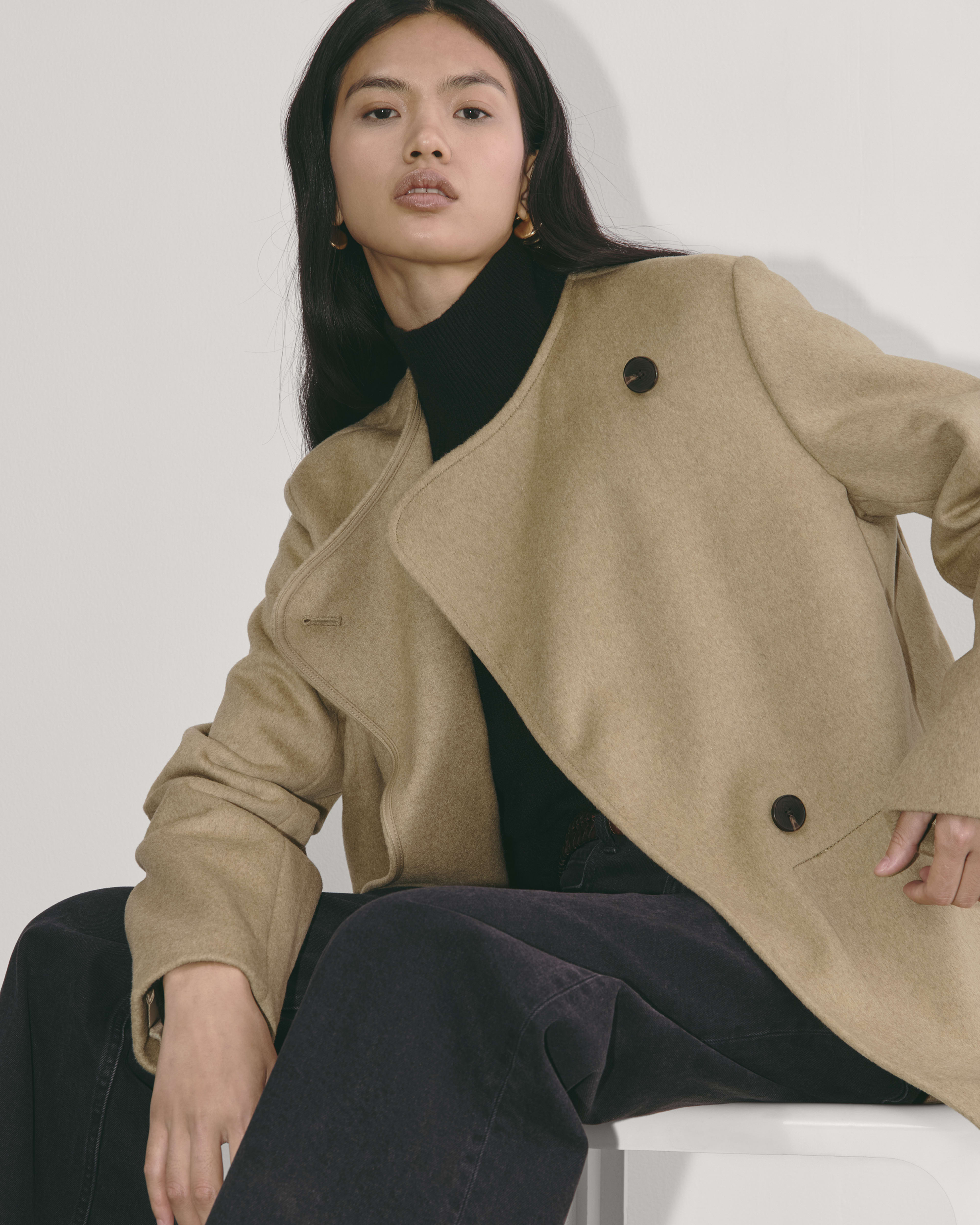 The October Coat | Dark Heathered Camel – Everlane