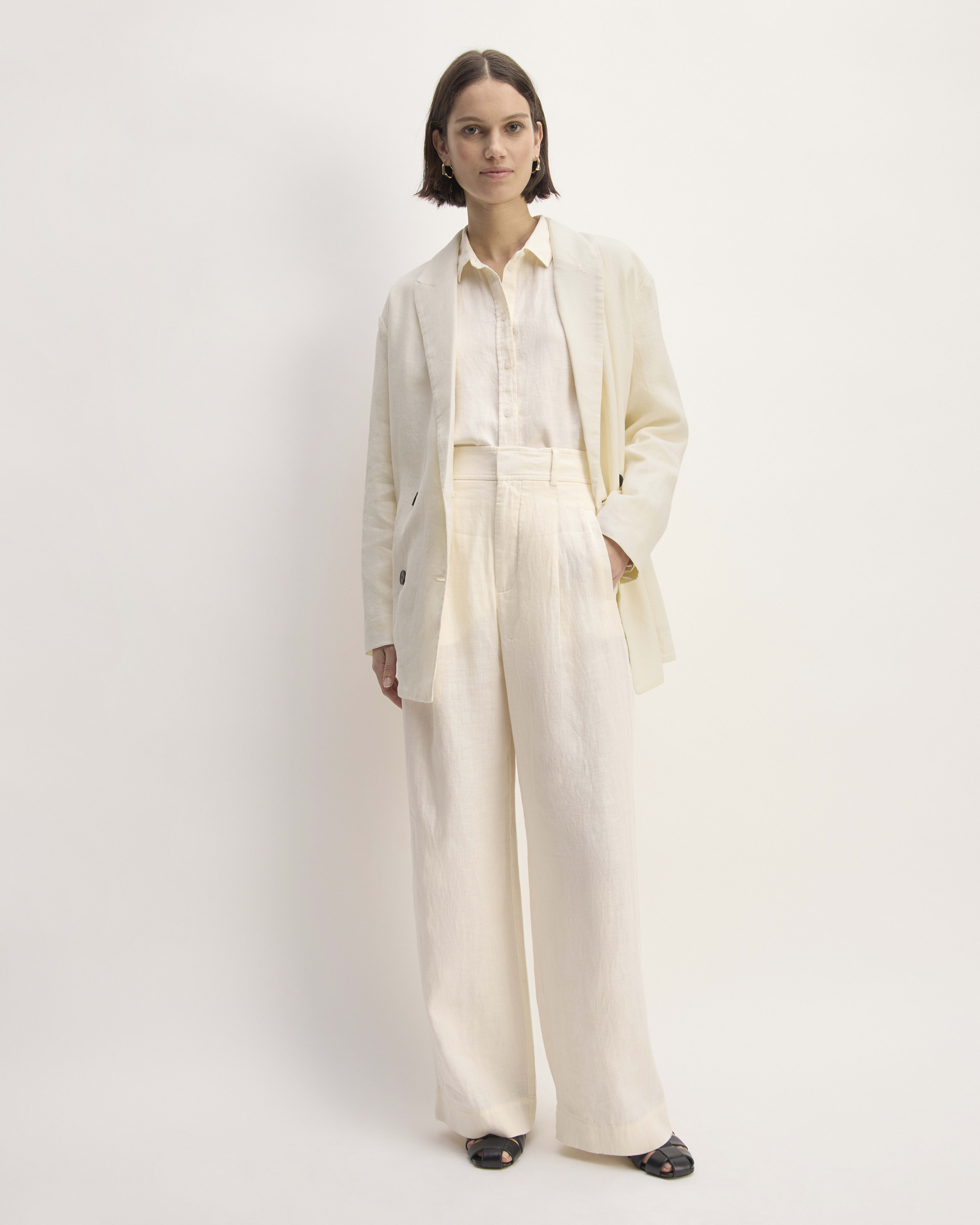 The Linen Double Breasted Blazer | Bone – Everlane