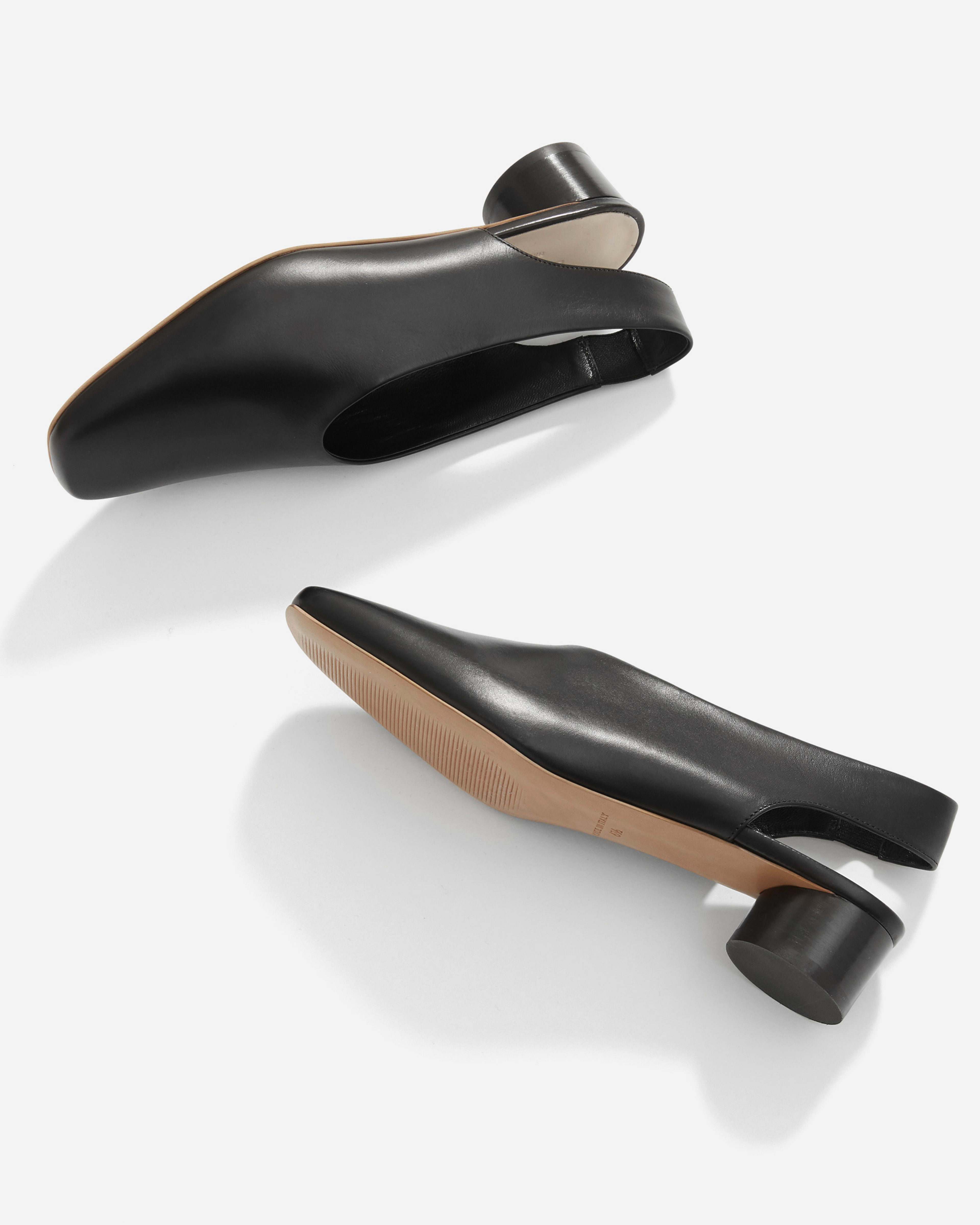 The Square Toe Slingback Black – Everlane