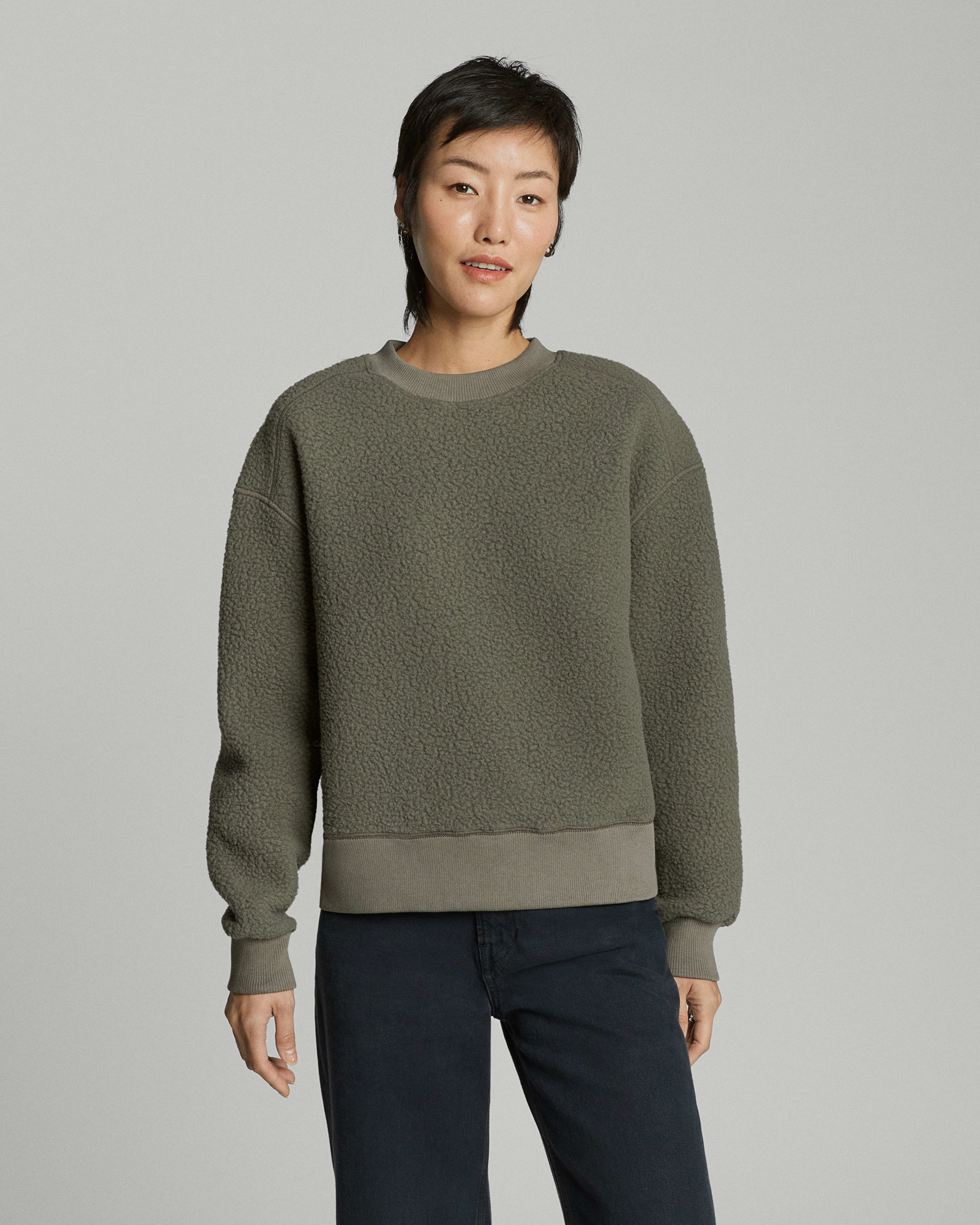 The ReNew Teddy Oversized Crew Kalamata – Everlane