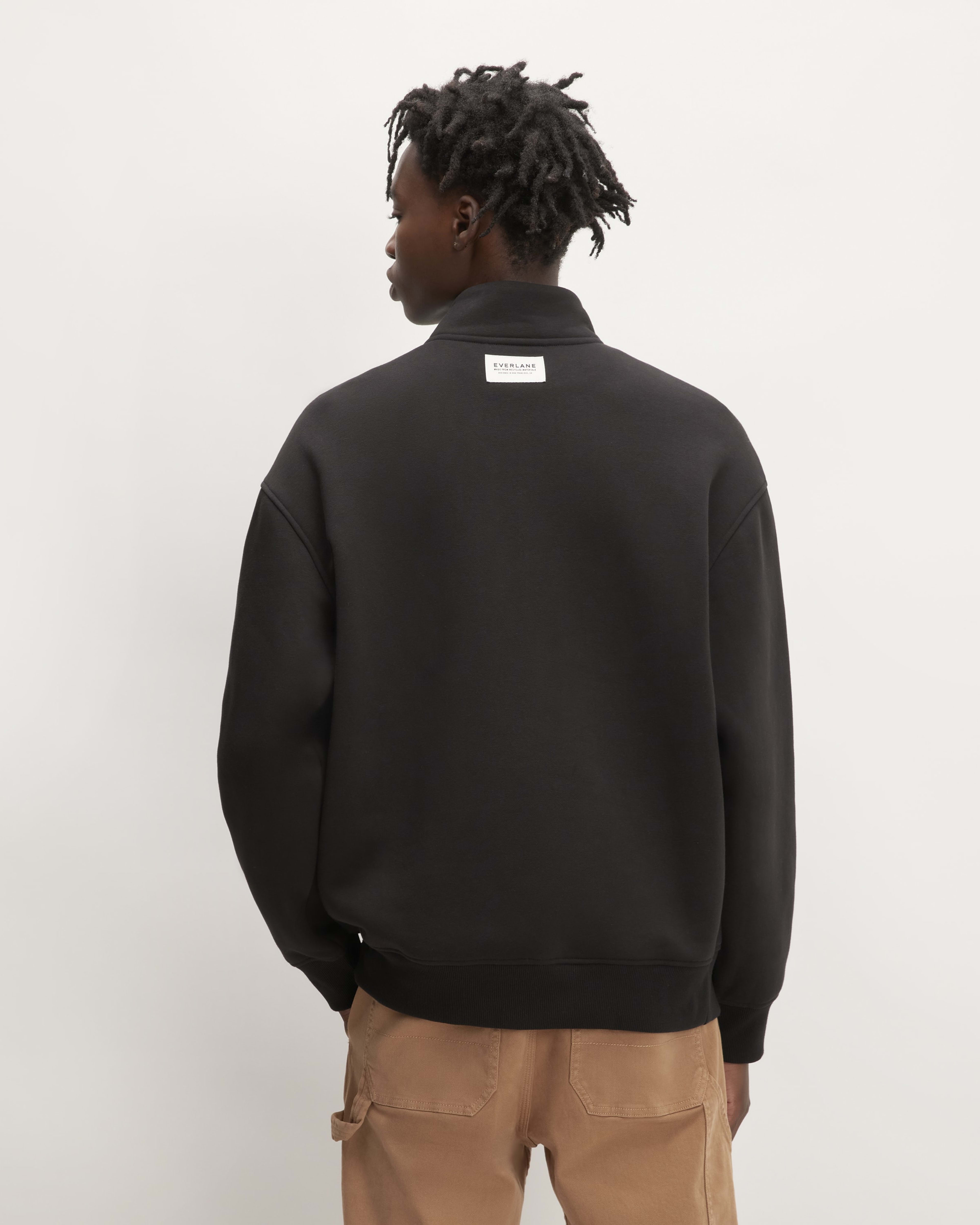 The ReTrack Fleece Half-Zip | Black – Everlane