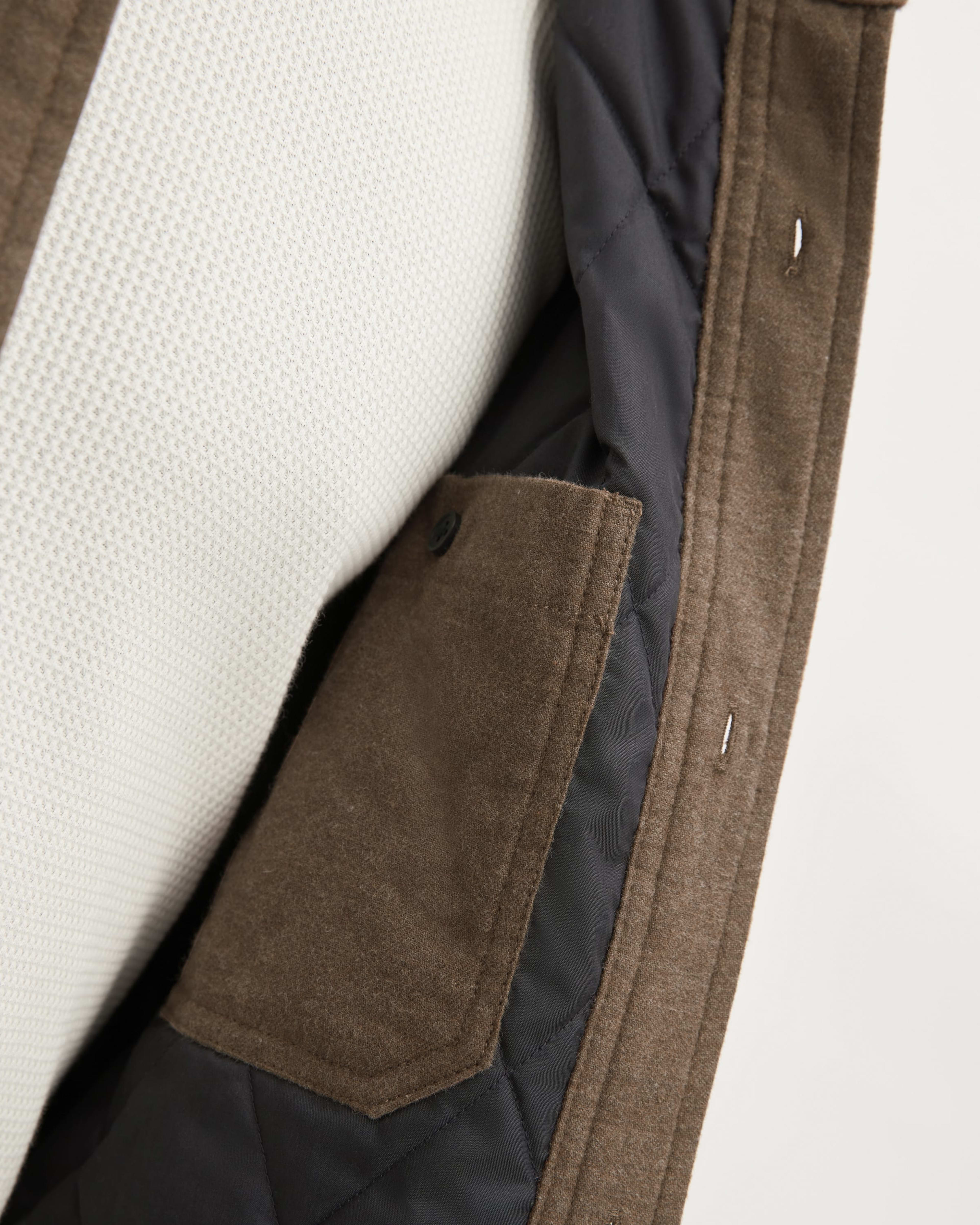 The Flannel Filled Shirt Jacket Heathered Cocoa Brown – Everlane