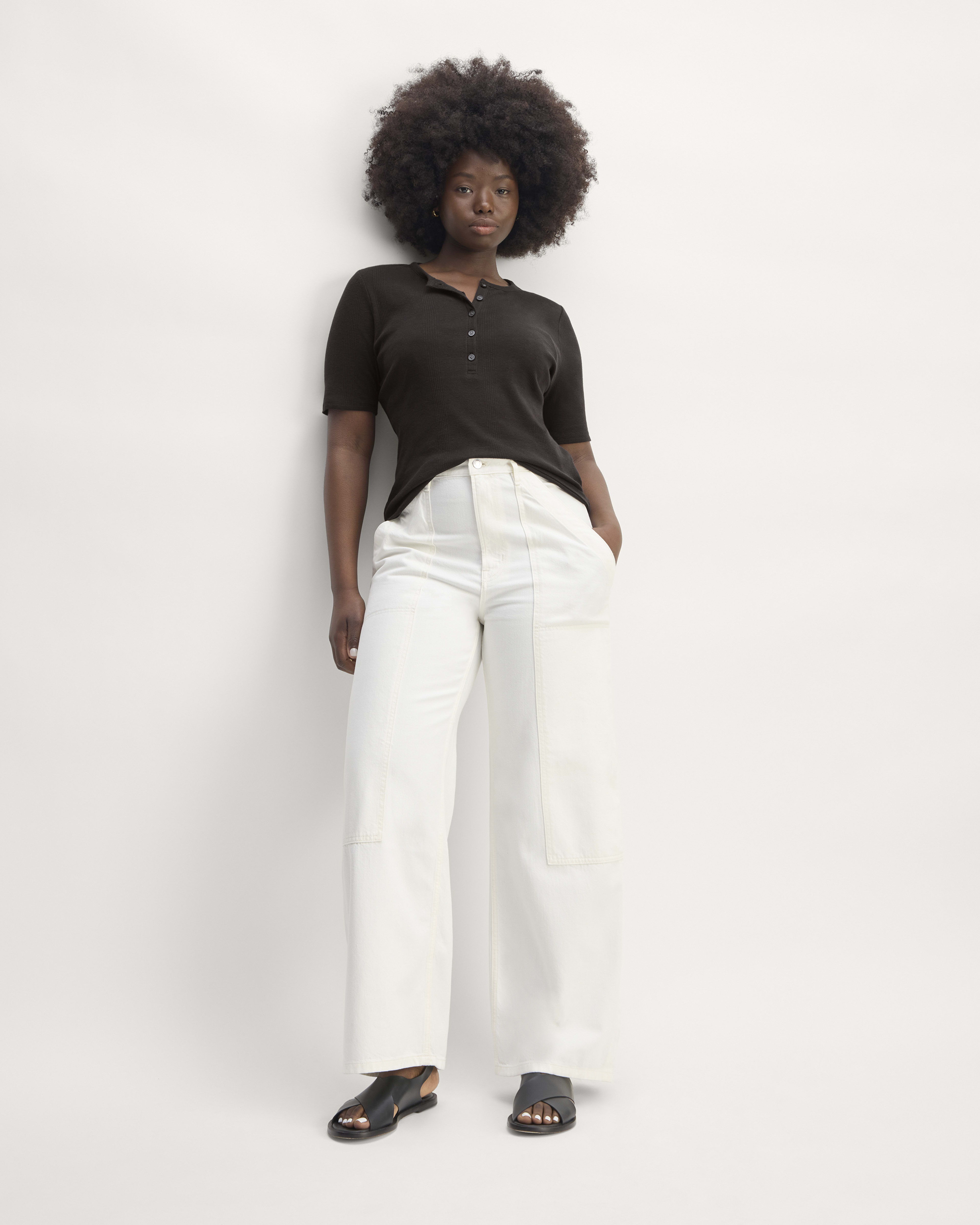 The Vintage Rib Henley | Black – Everlane