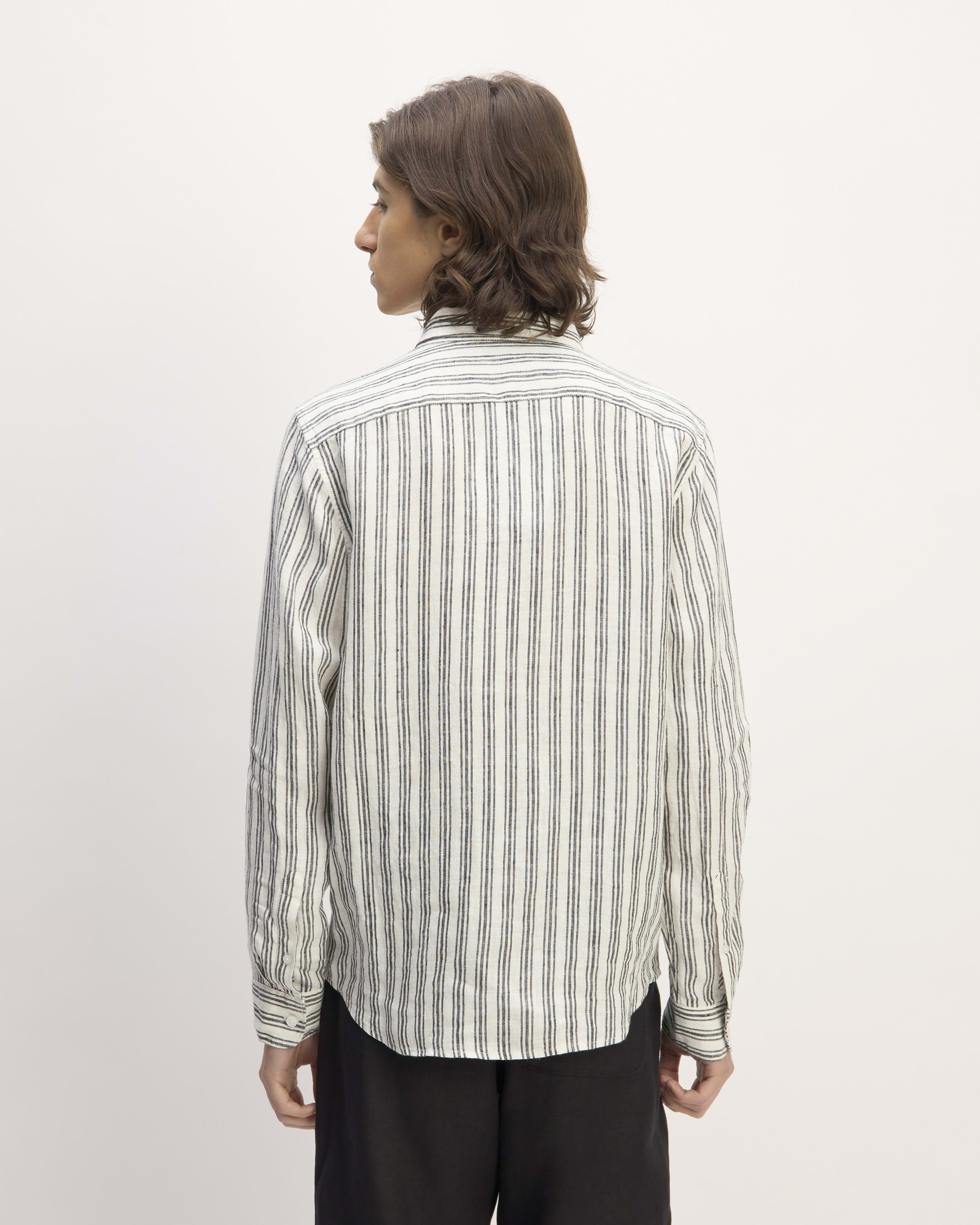 The Classic Shirt in Linen | Bone / Black – Everlane