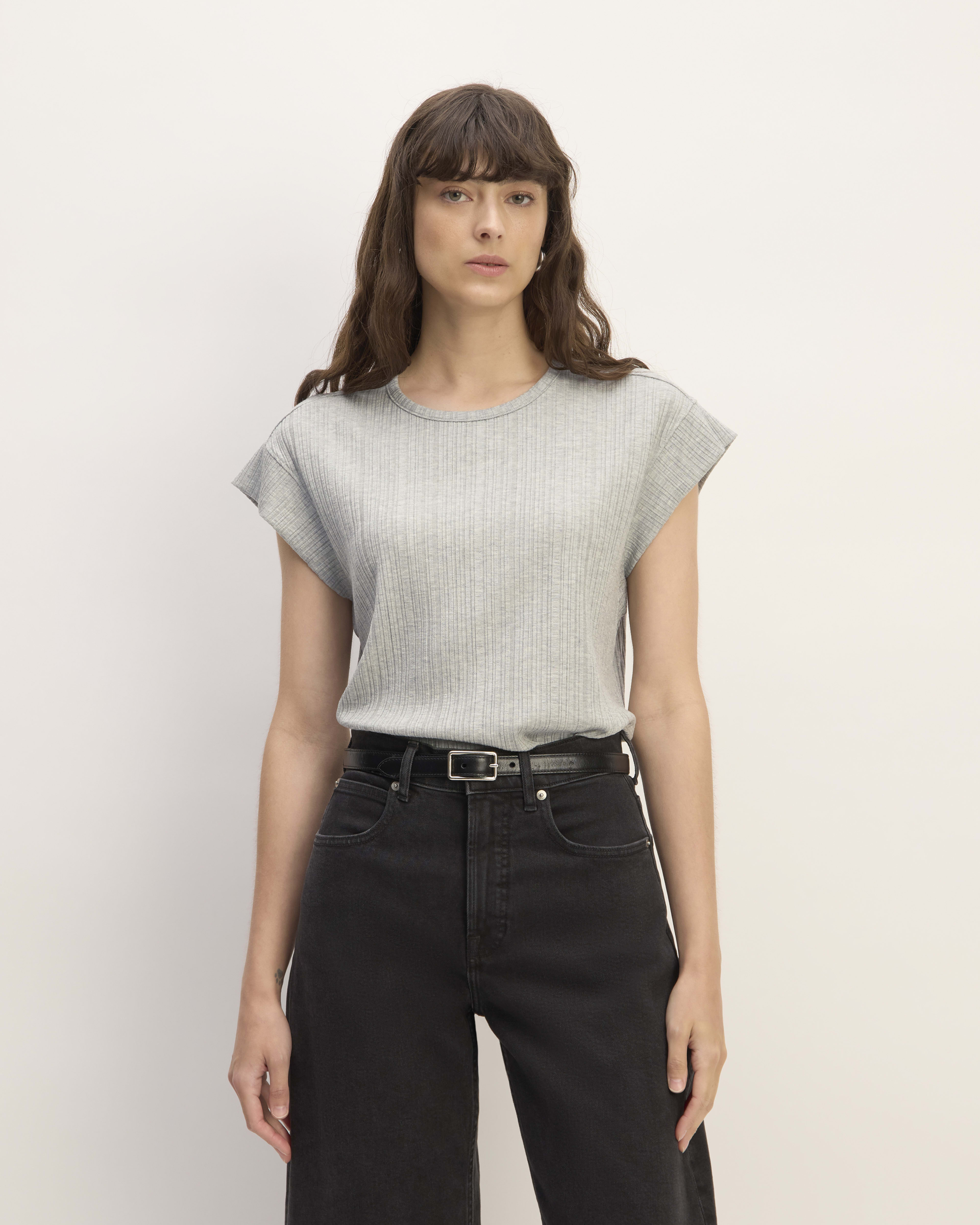 The Rib Muscle Tee Heathered Grey – Everlane