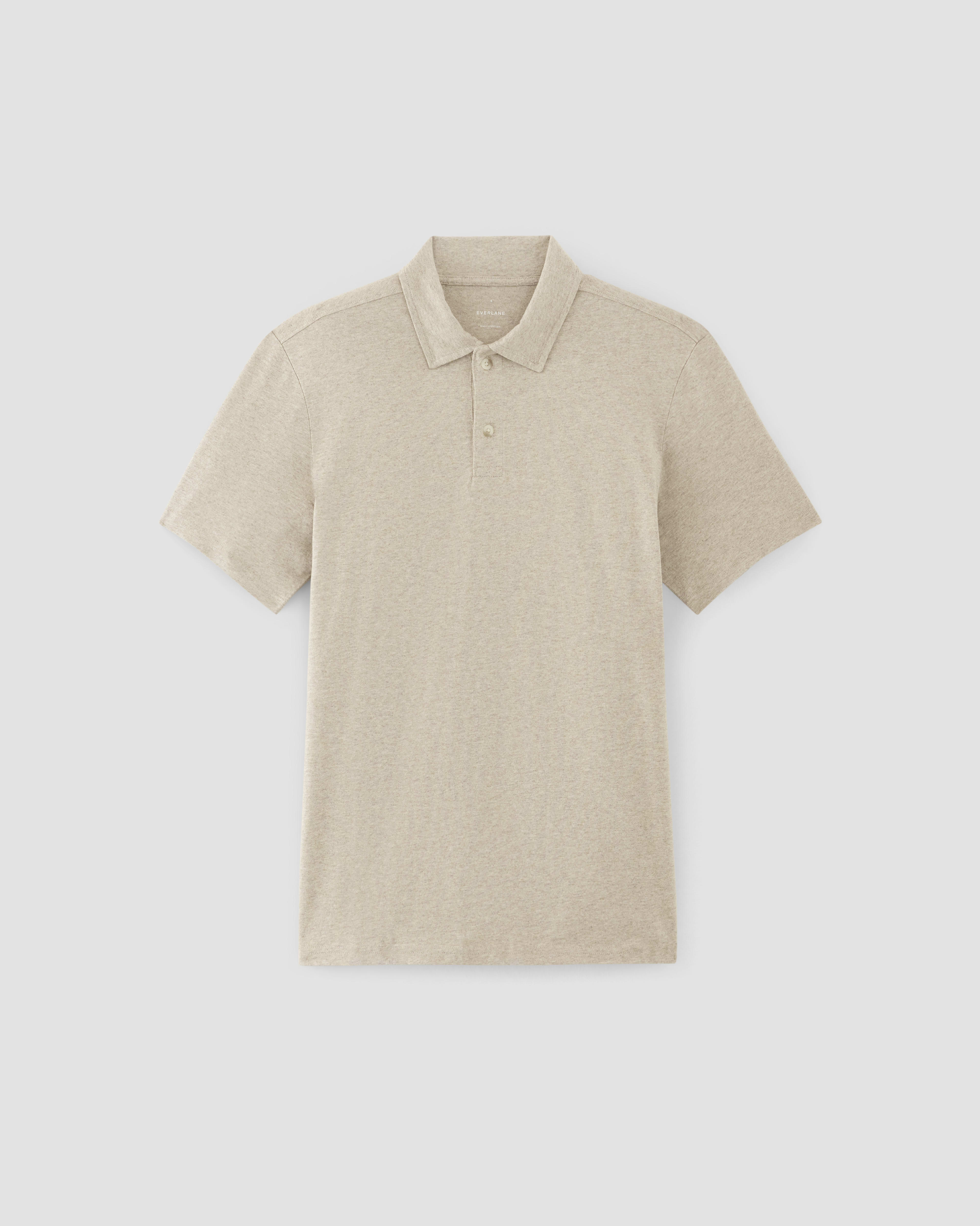 The Premium Weight Short-Sleeve Polo | Heather Oatmeal – Everlane