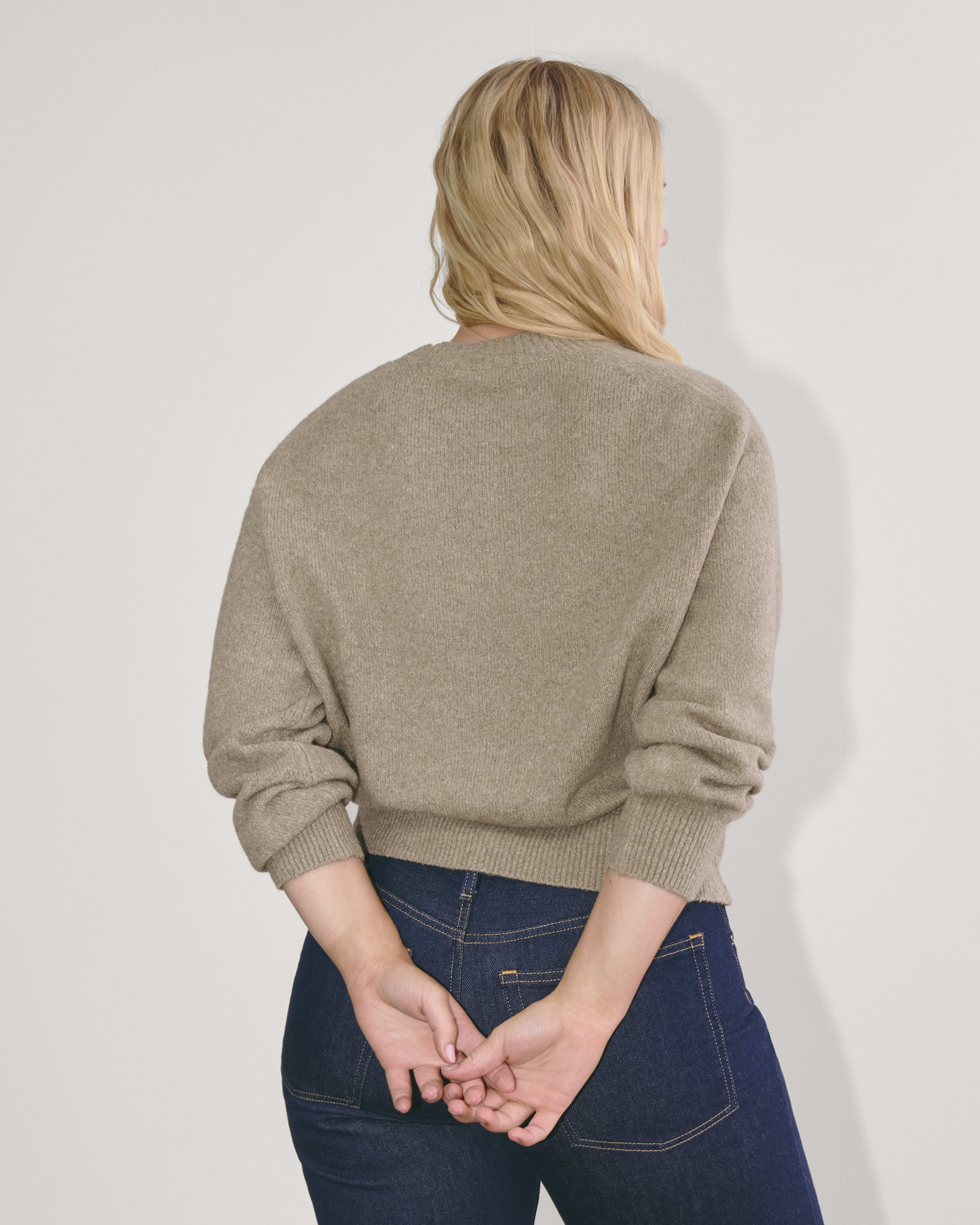 The Cocoon Crew in Plush Cotton | Heather Taupe – Everlane