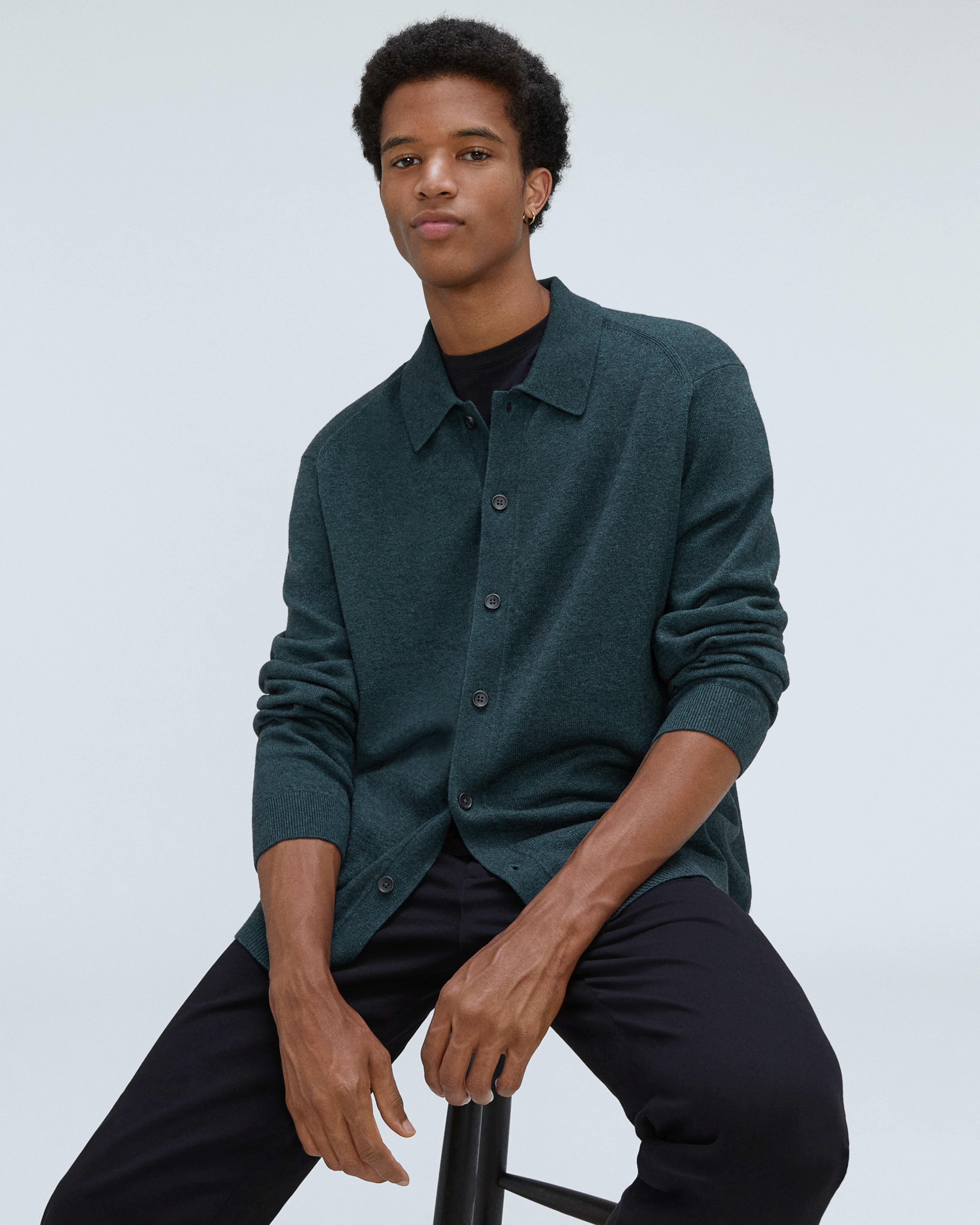 The Merino-Blend Sweater Polo Deep Teal – Everlane