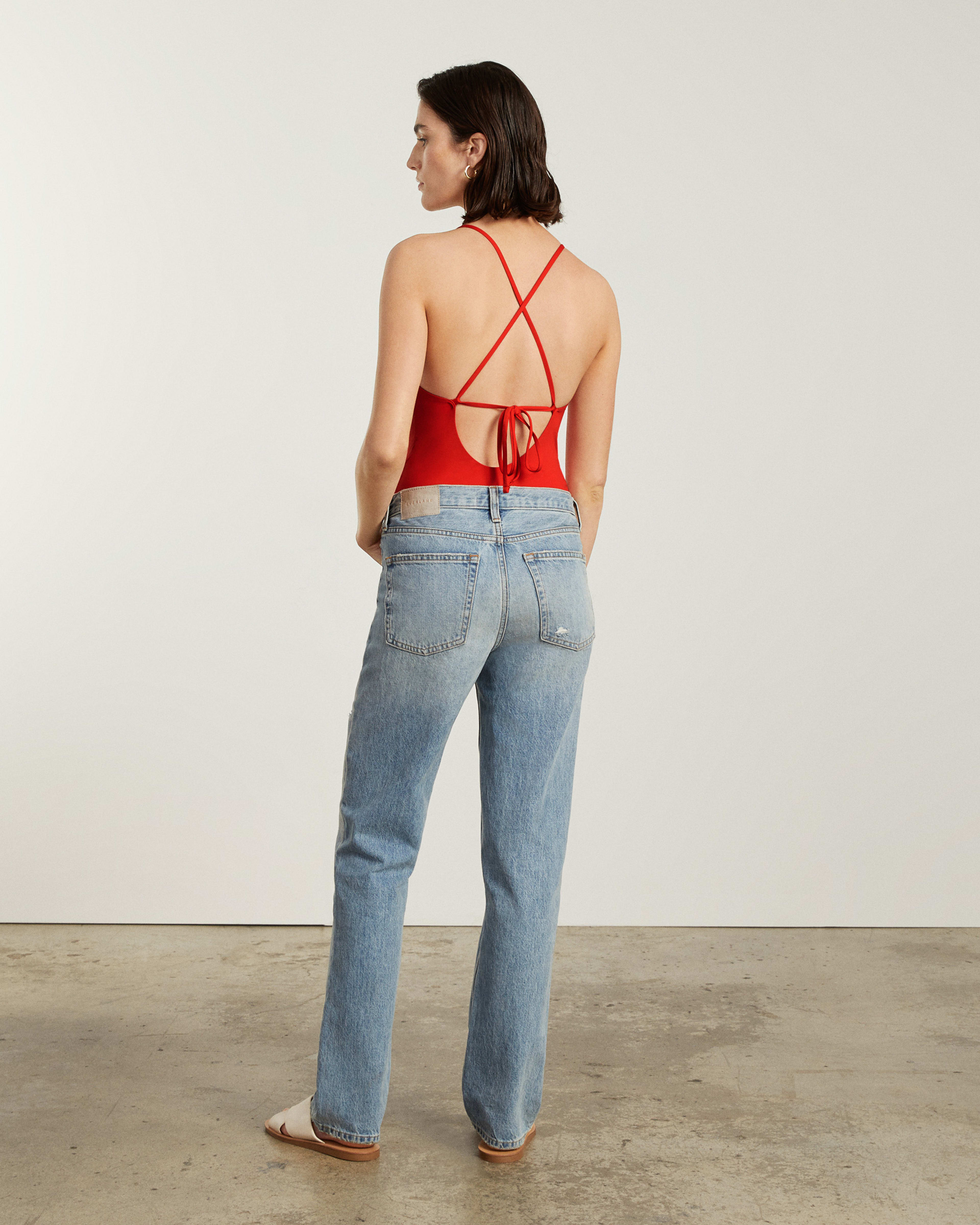The String One-Piece Bright Red – Everlane