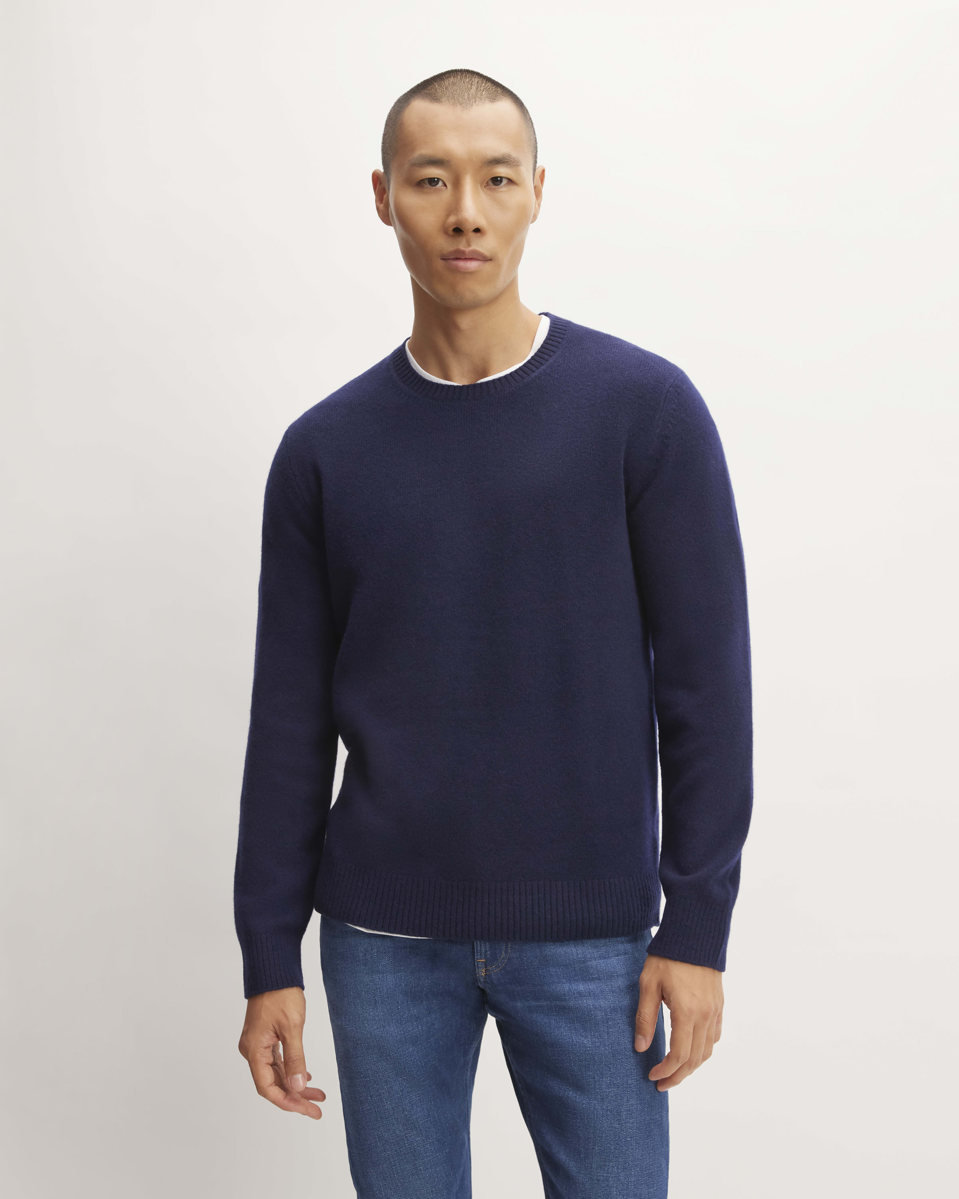 The Premium Merino Crew Neck Sweater | Deep Navy – Everlane