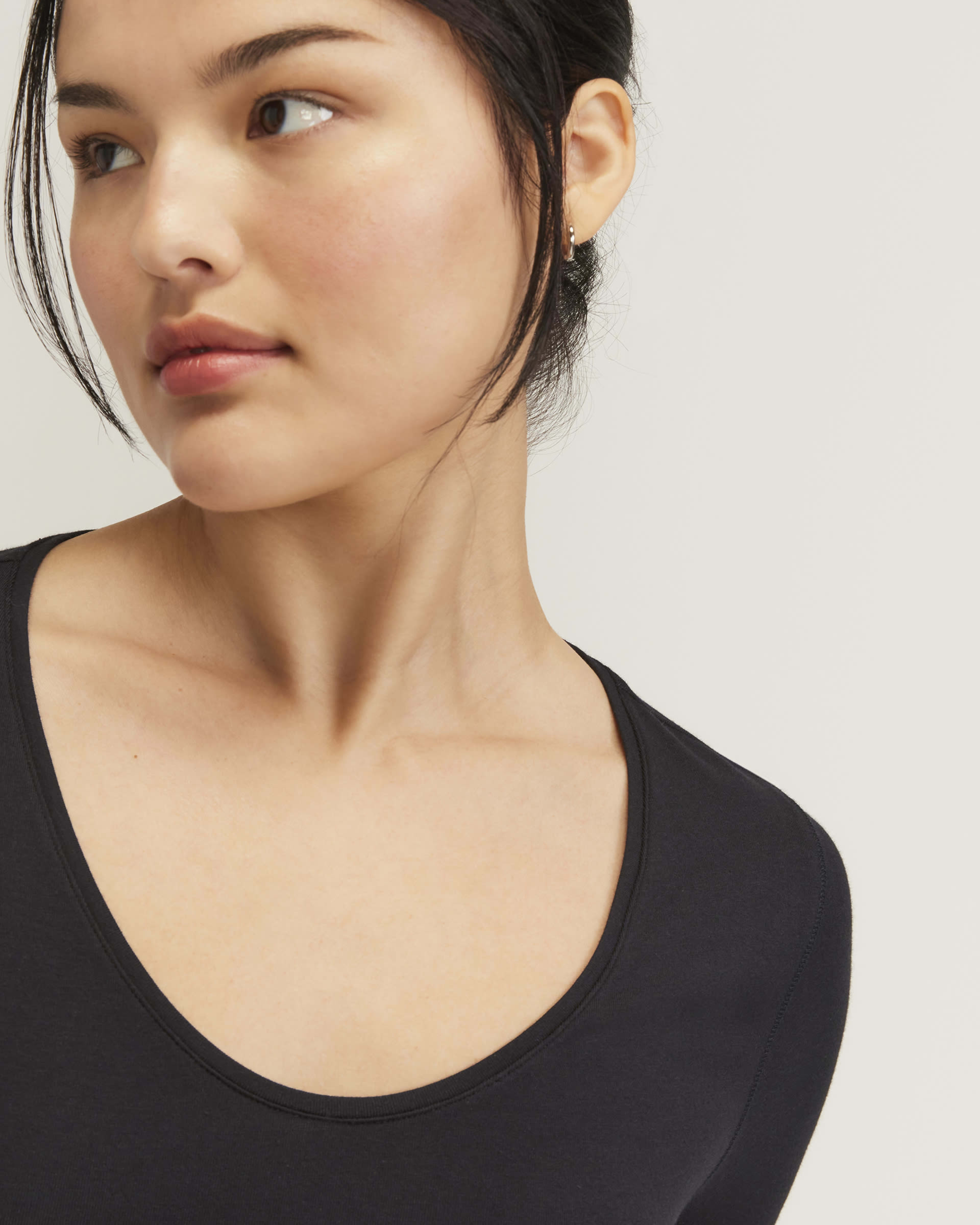 The Supima® Form Ballet Neck Tee Black – Everlane