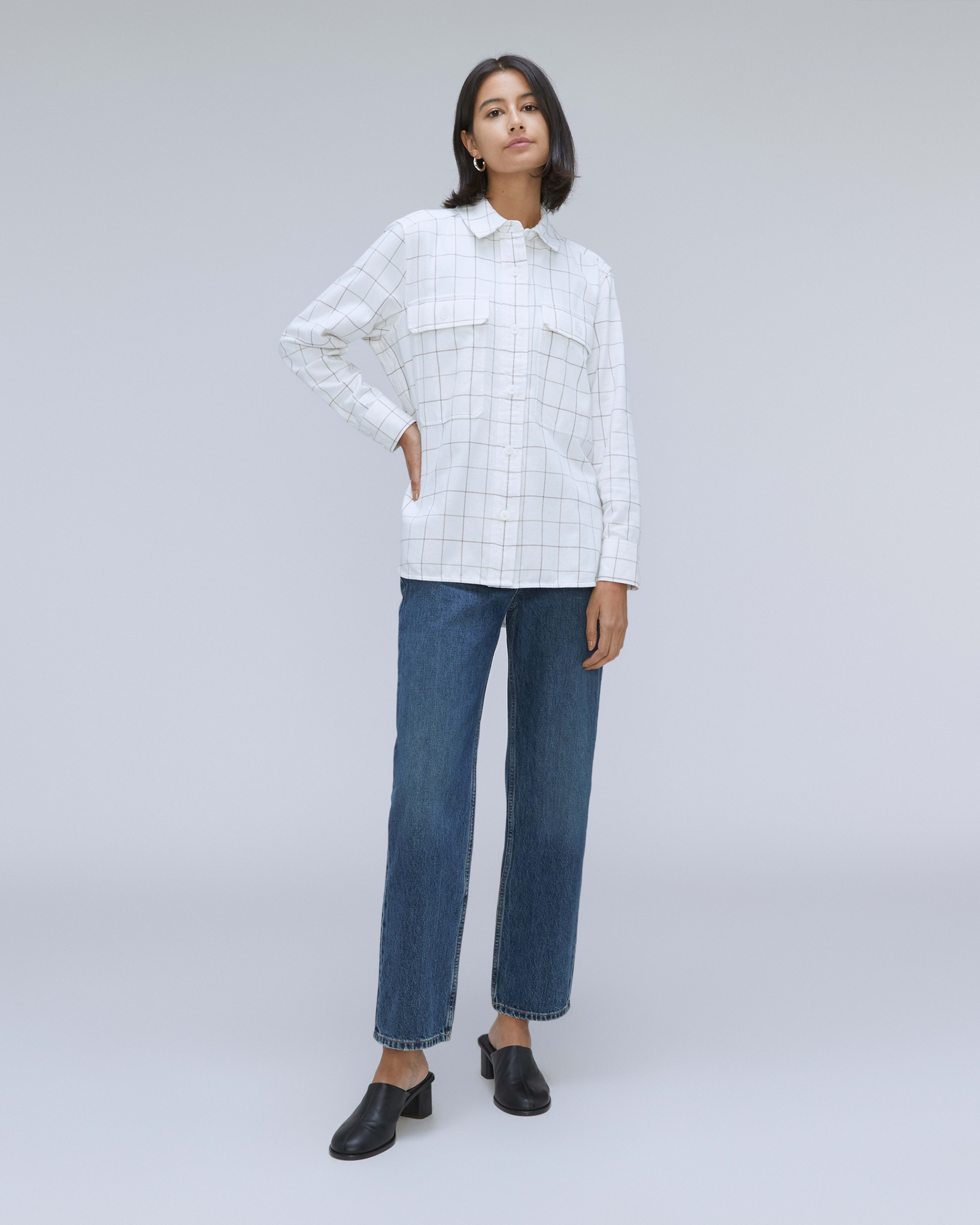 The Classic Cotton Flannel Shirt | Canvas Tan Plaid – Everlane