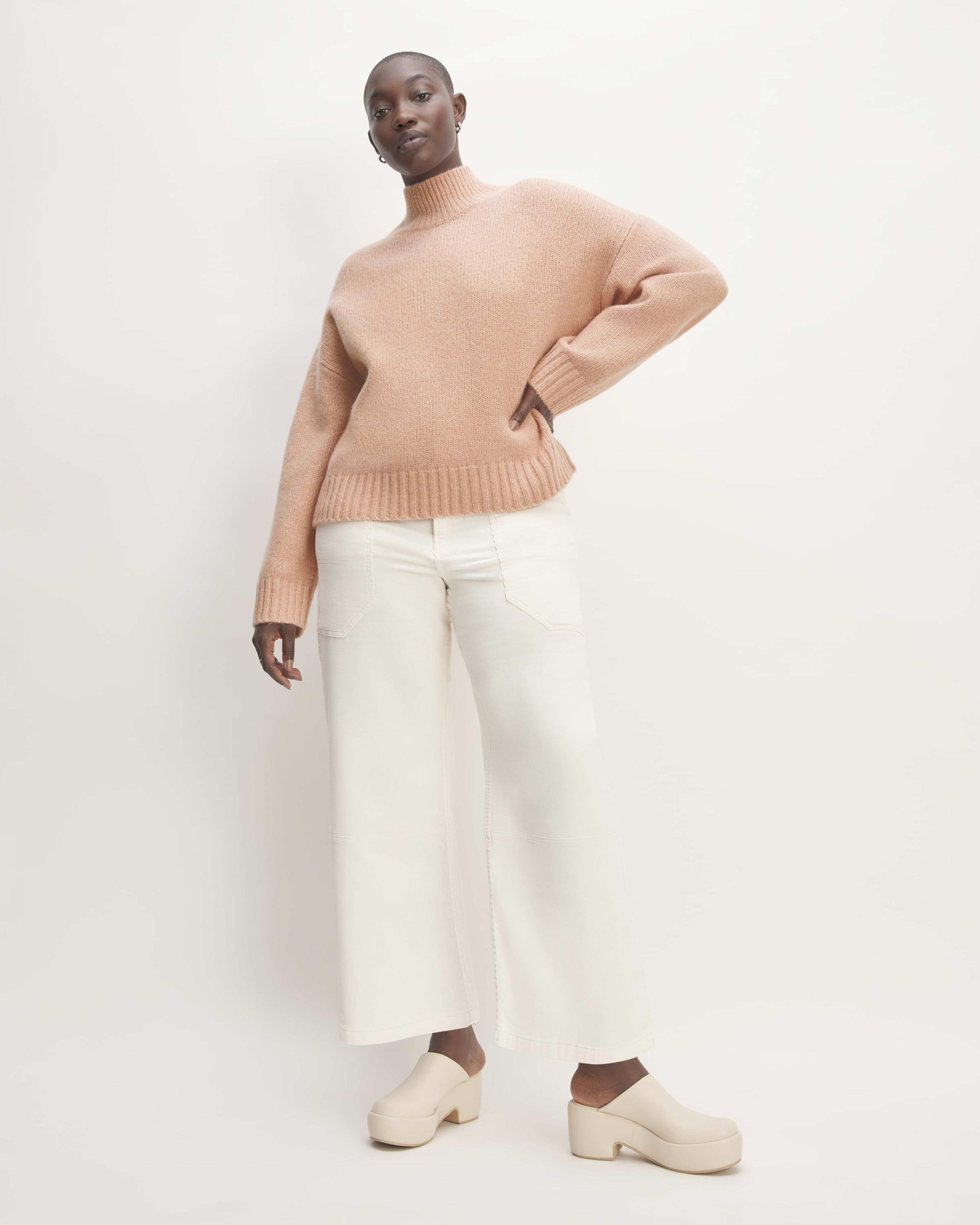 The Cloud Oversized Turtleneck Blush Pink – Everlane