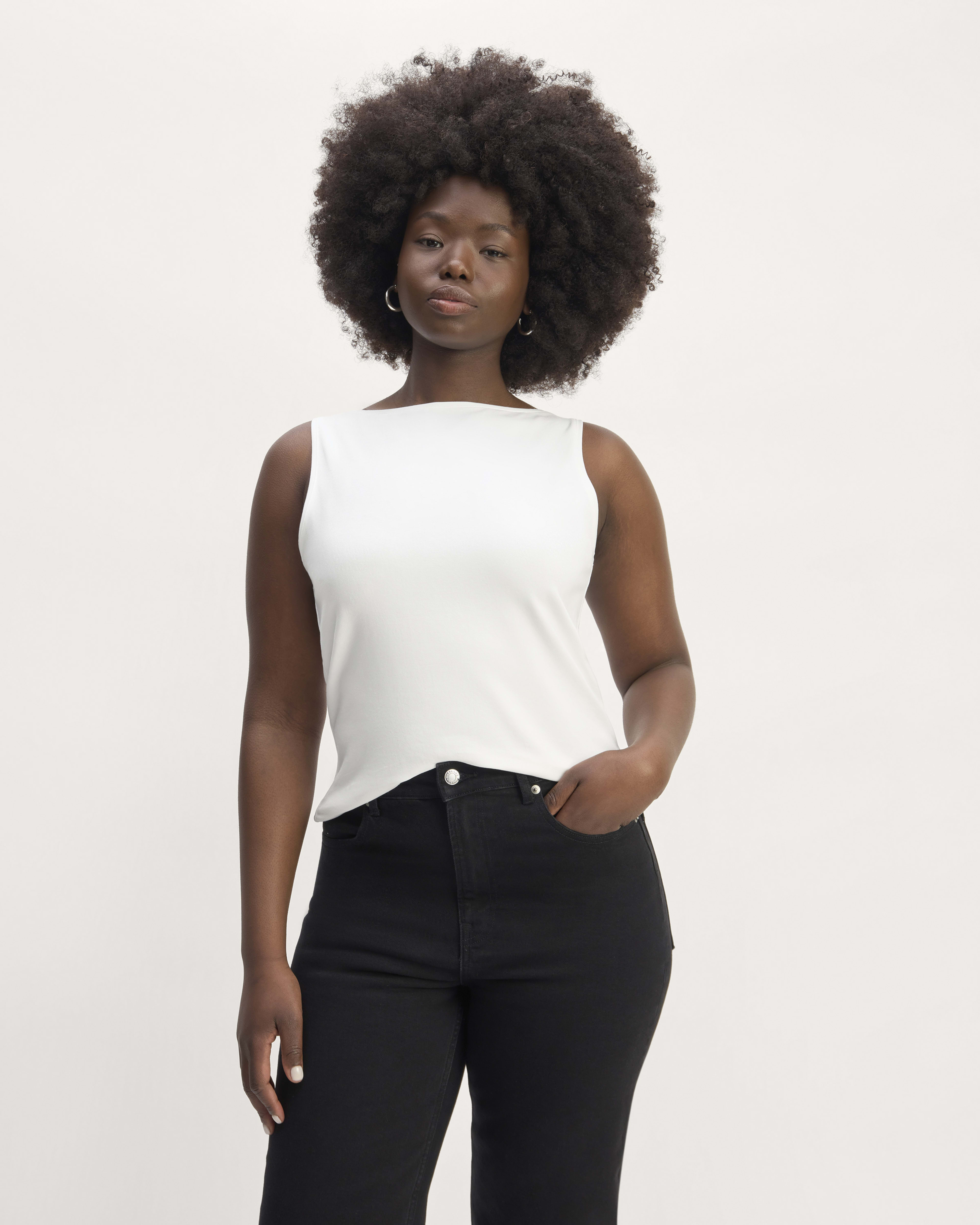 The Form Boatneck Tank White – Everlane