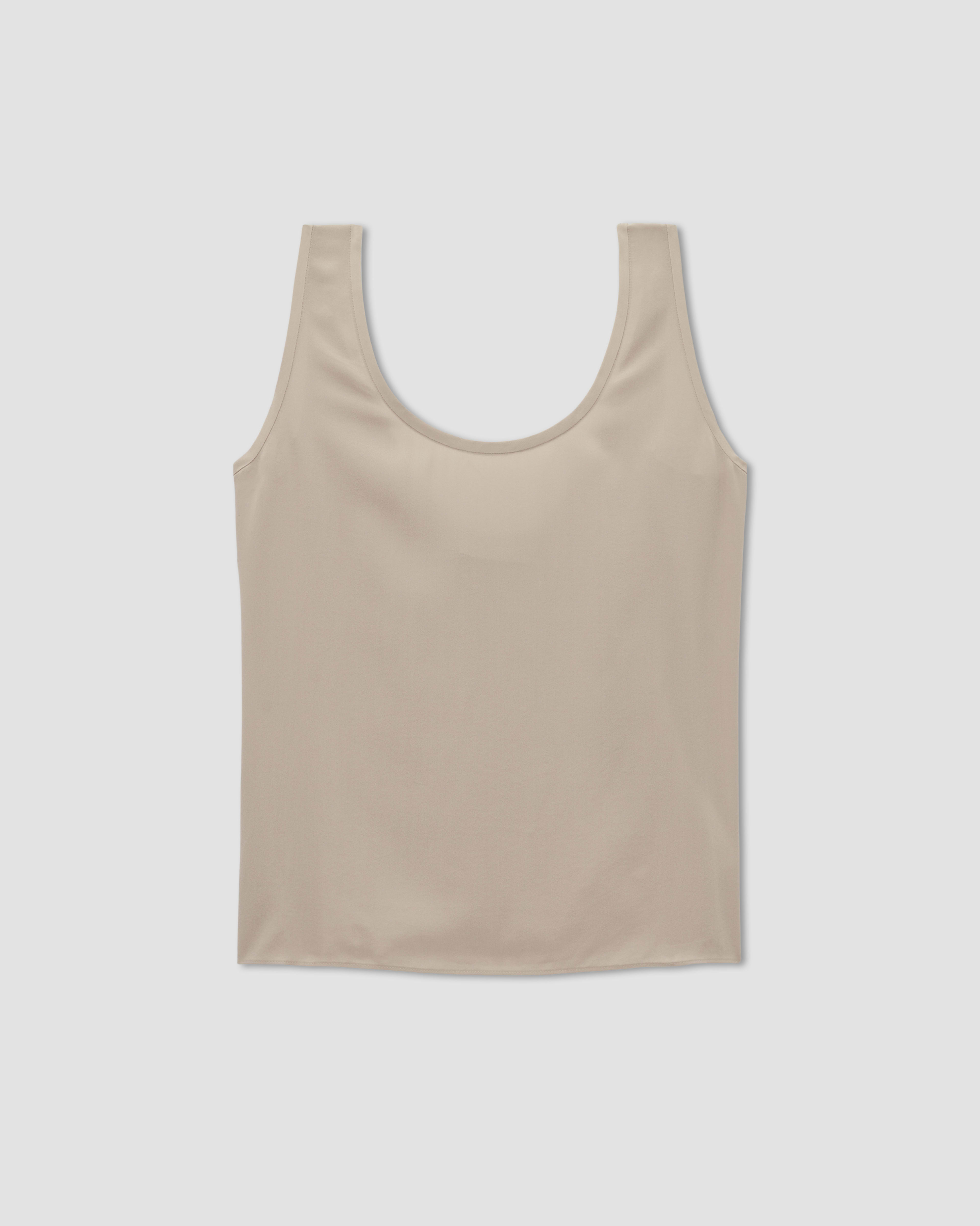 The Scoop Tank in Washable Silk Burnt Sugar – Everlane