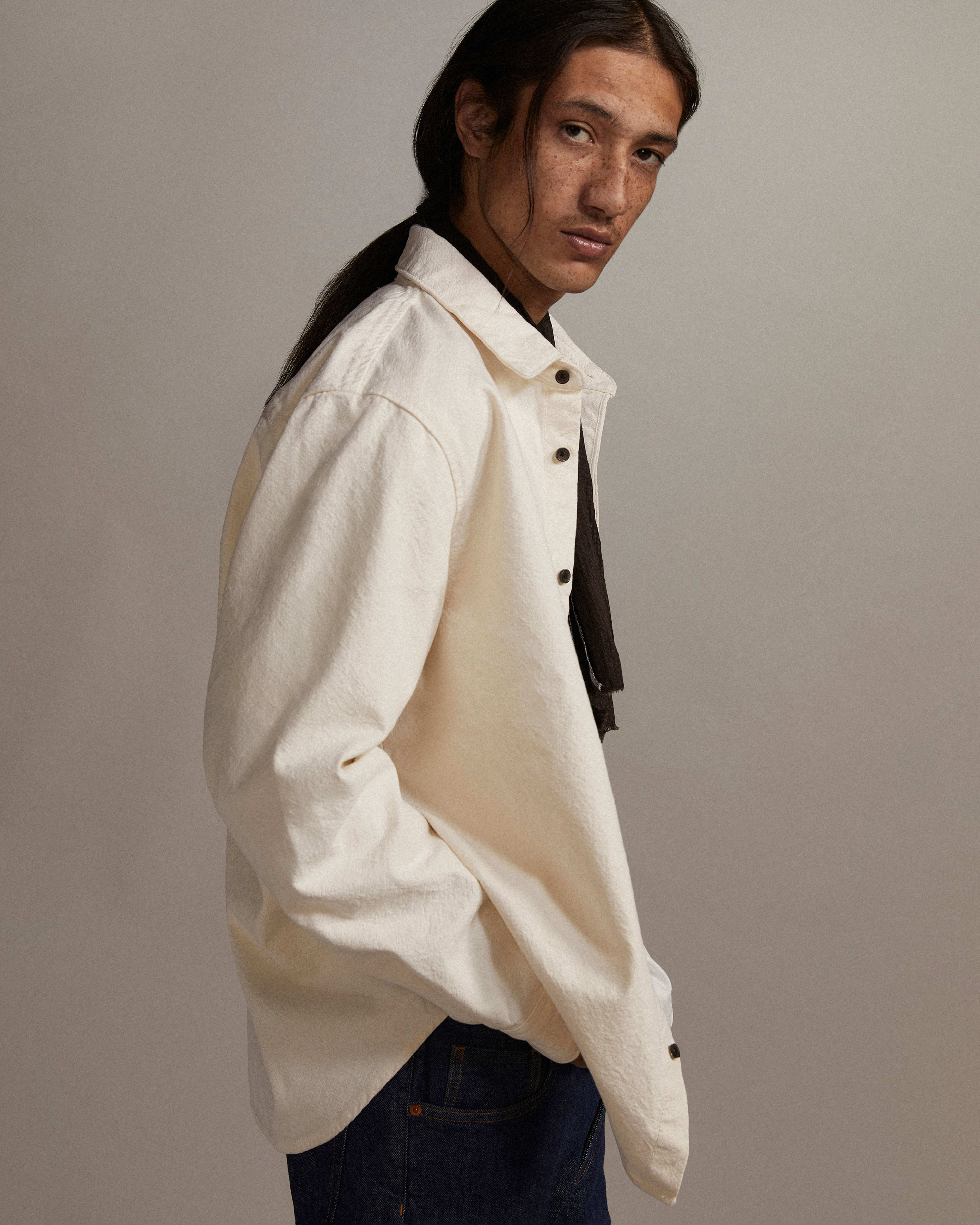 The Canvas Organic Cotton Overshirt | Bone – Everlane