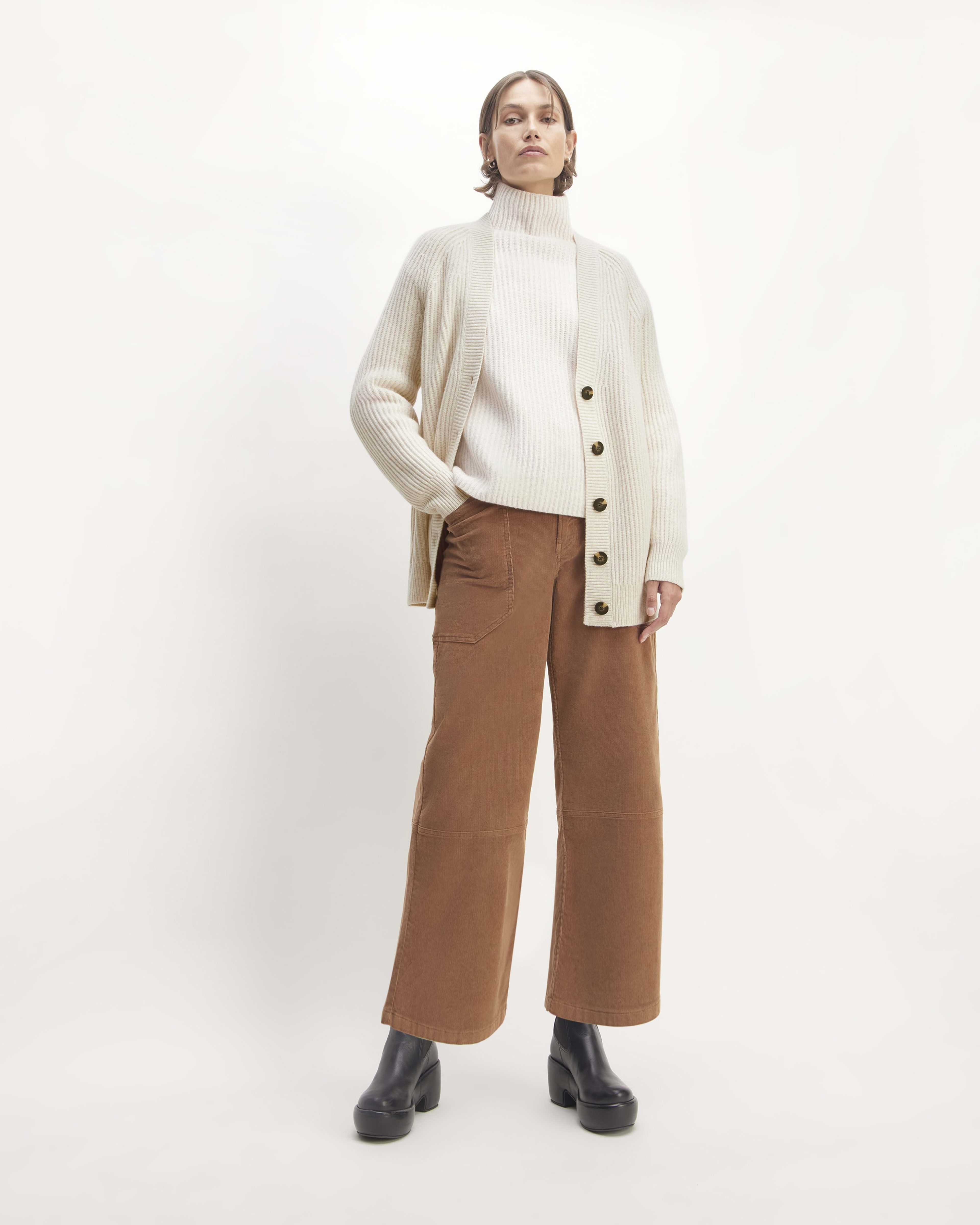 The Felted Merino Cocoon Cardigan Heathered Oat – Everlane