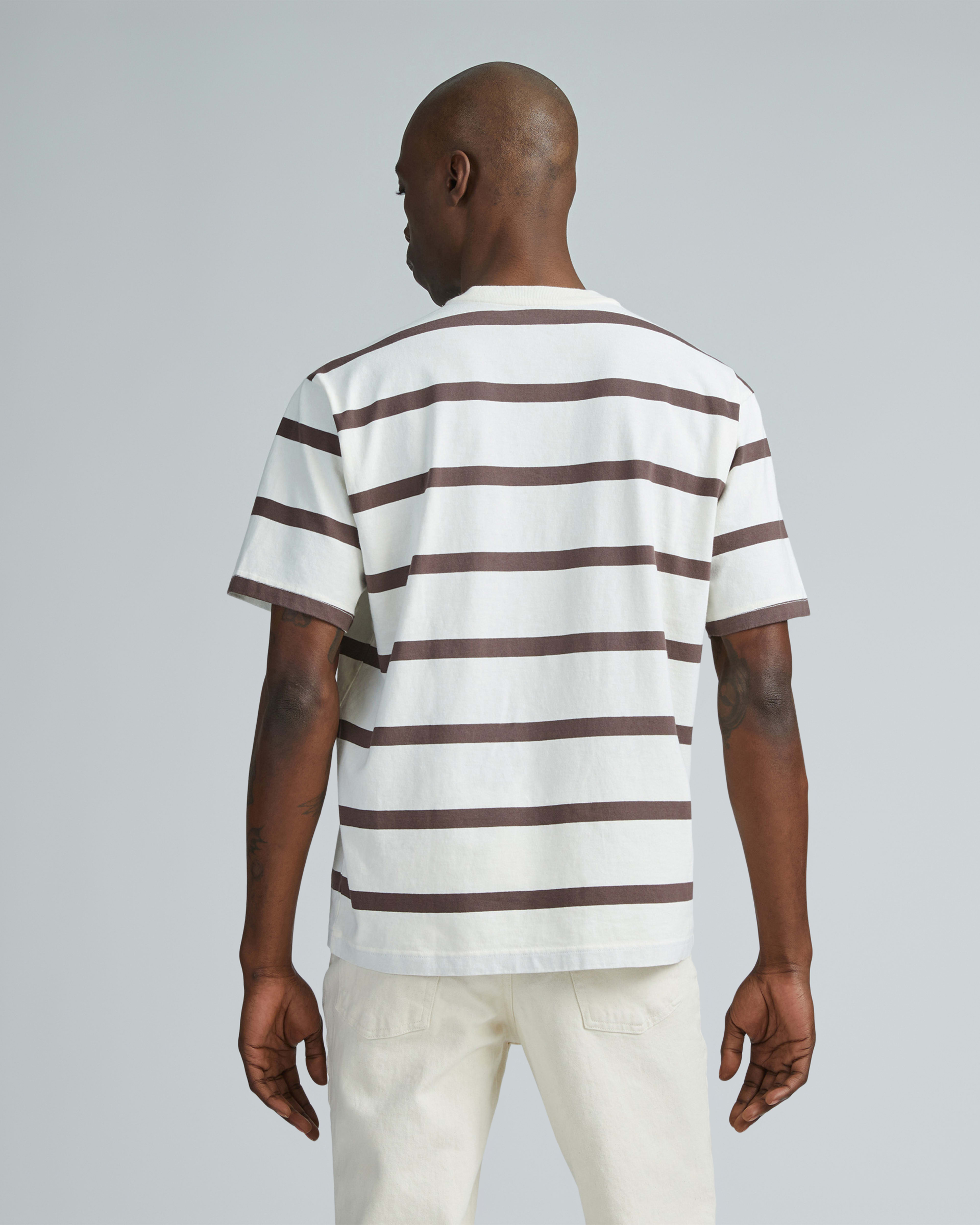 The Premium-Weight Relaxed Crew | Uniform Chocolate Brown / Canvas Tan ...