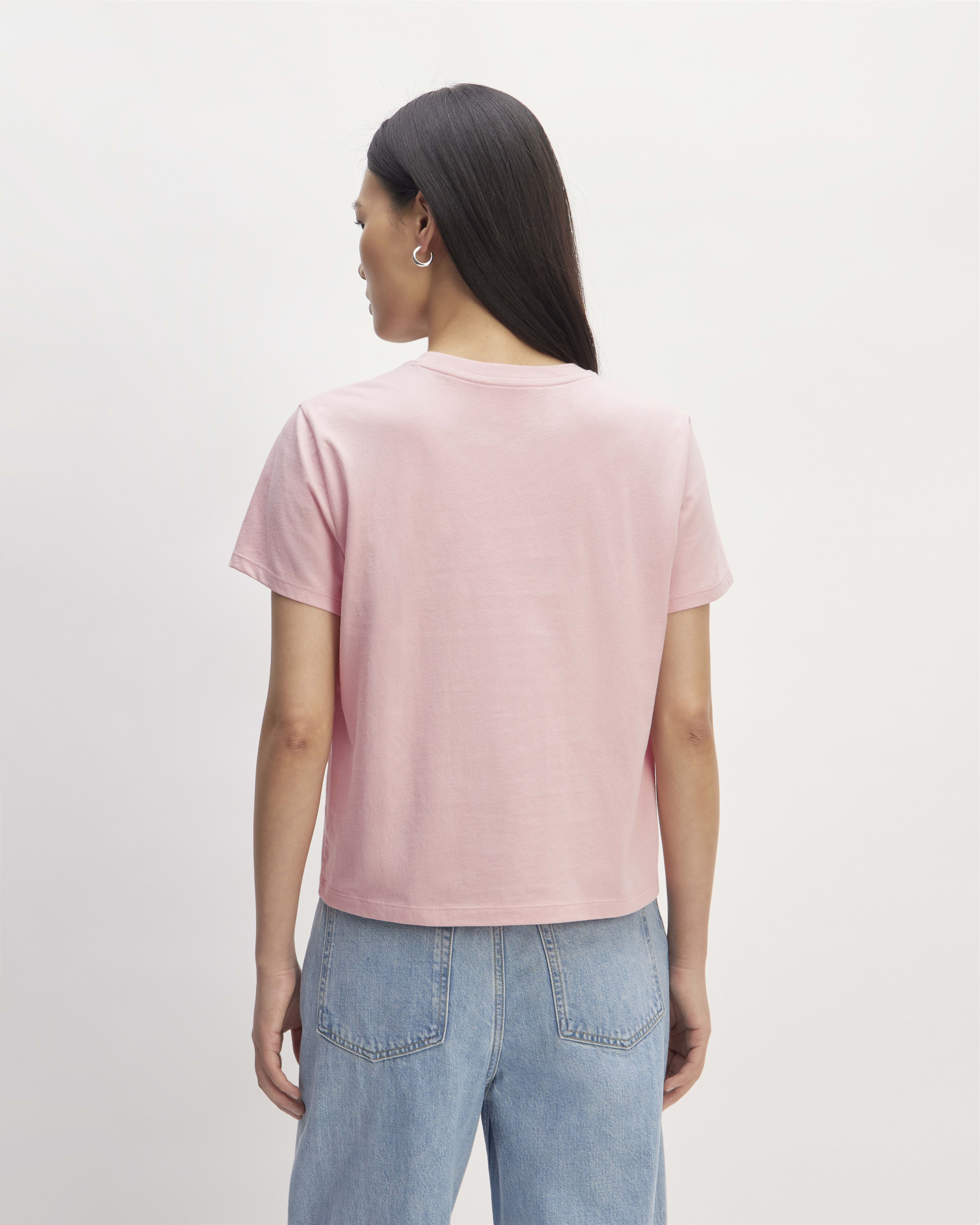 The Box-Cut Tee in Essential Cotton | Rose Pink | Pocket – Everlane