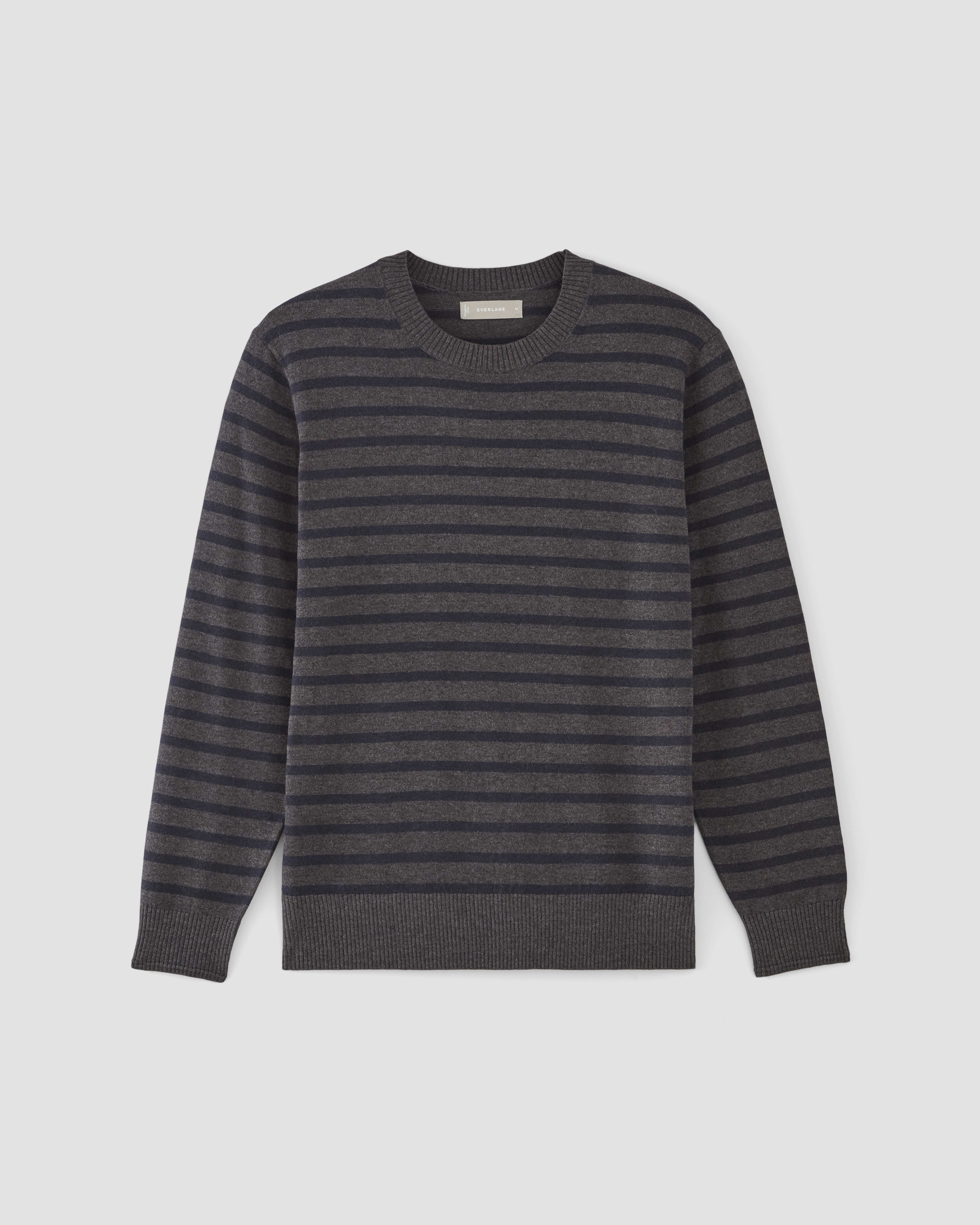 The No-Sweat Sweater | Uniform | Heathered Midnight / Heathered Ash ...