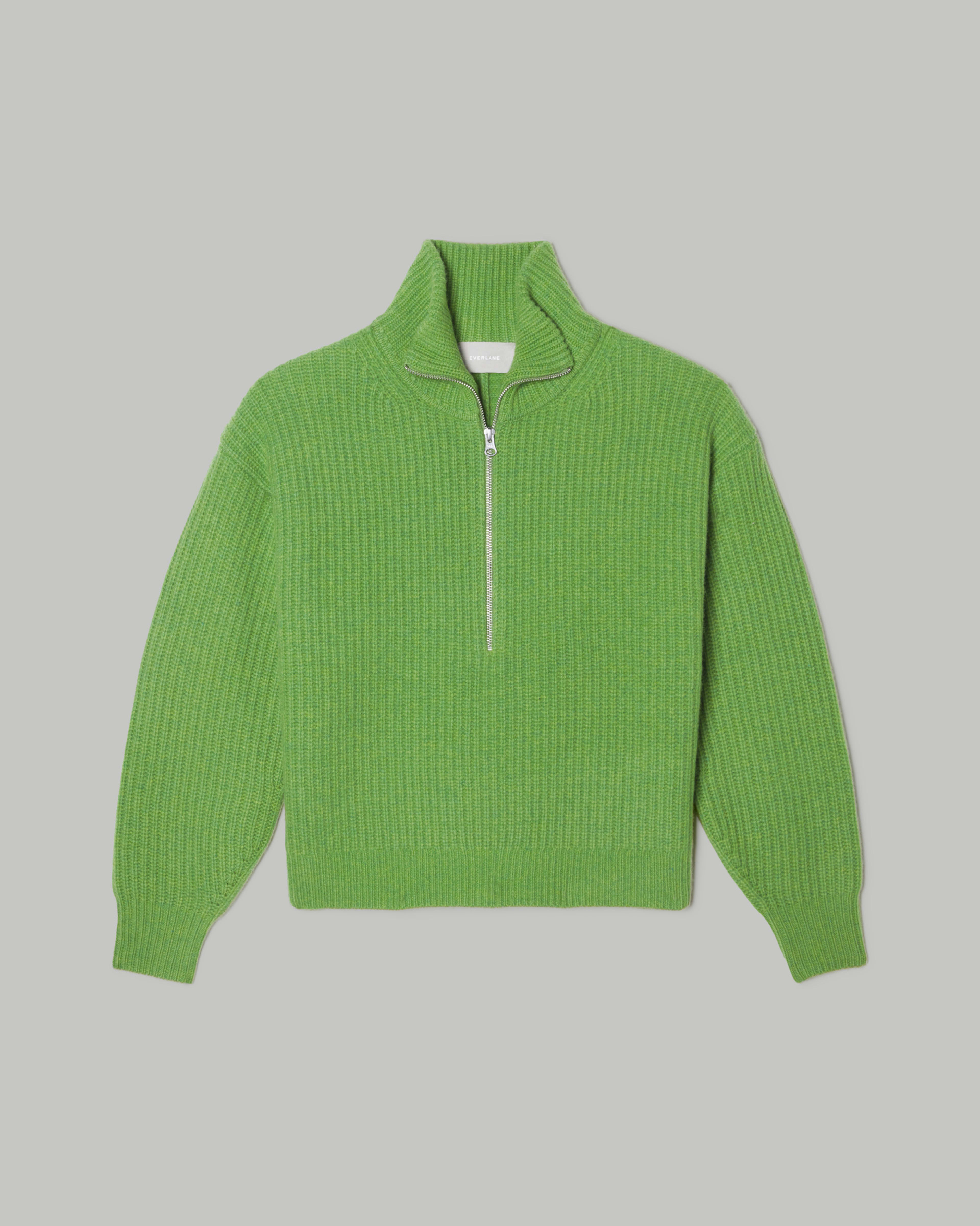 The Half-Zip Sweater in Luxe Merino | Salted Lime – Everlane
