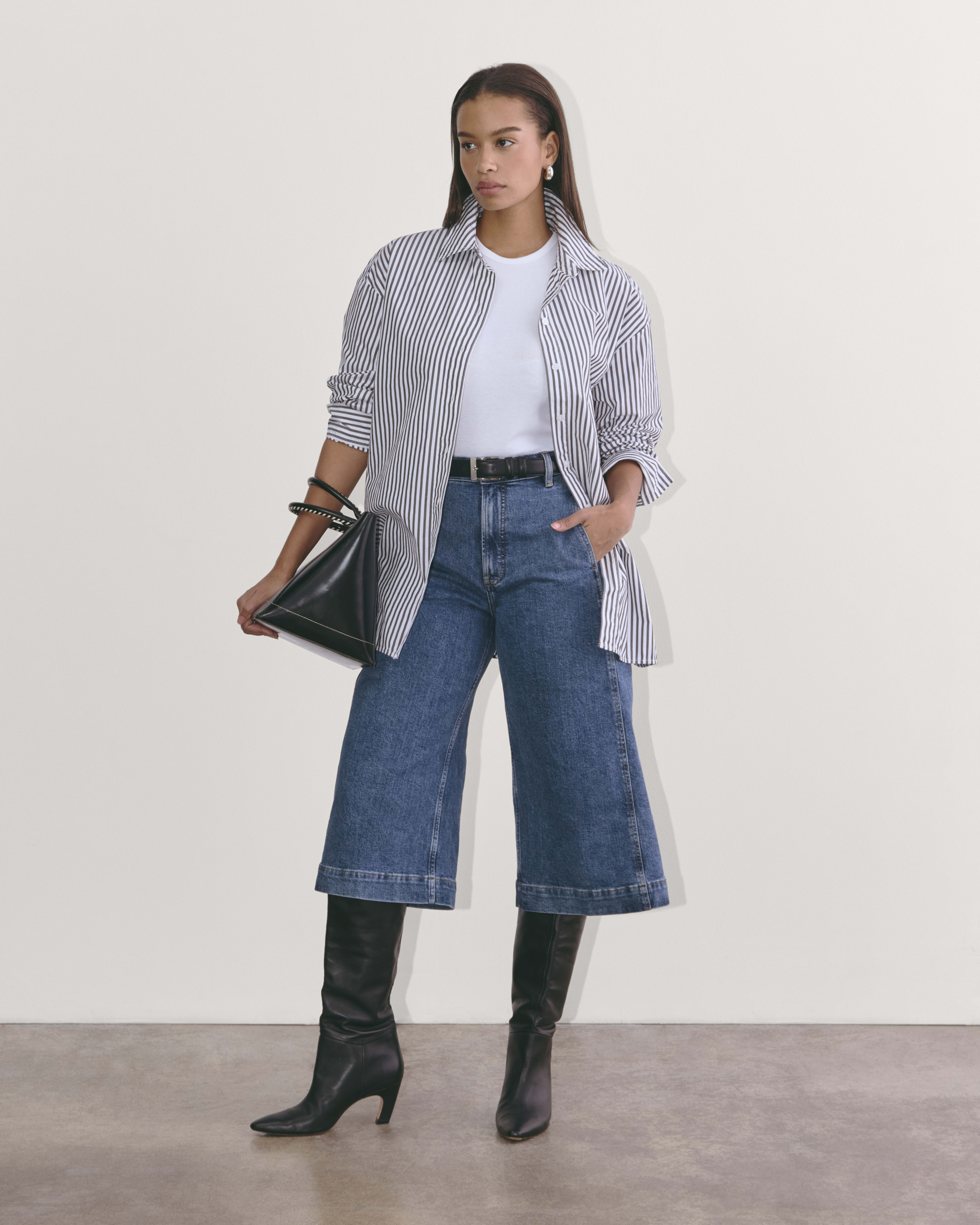 The Denim Culotte New Blue Everlane