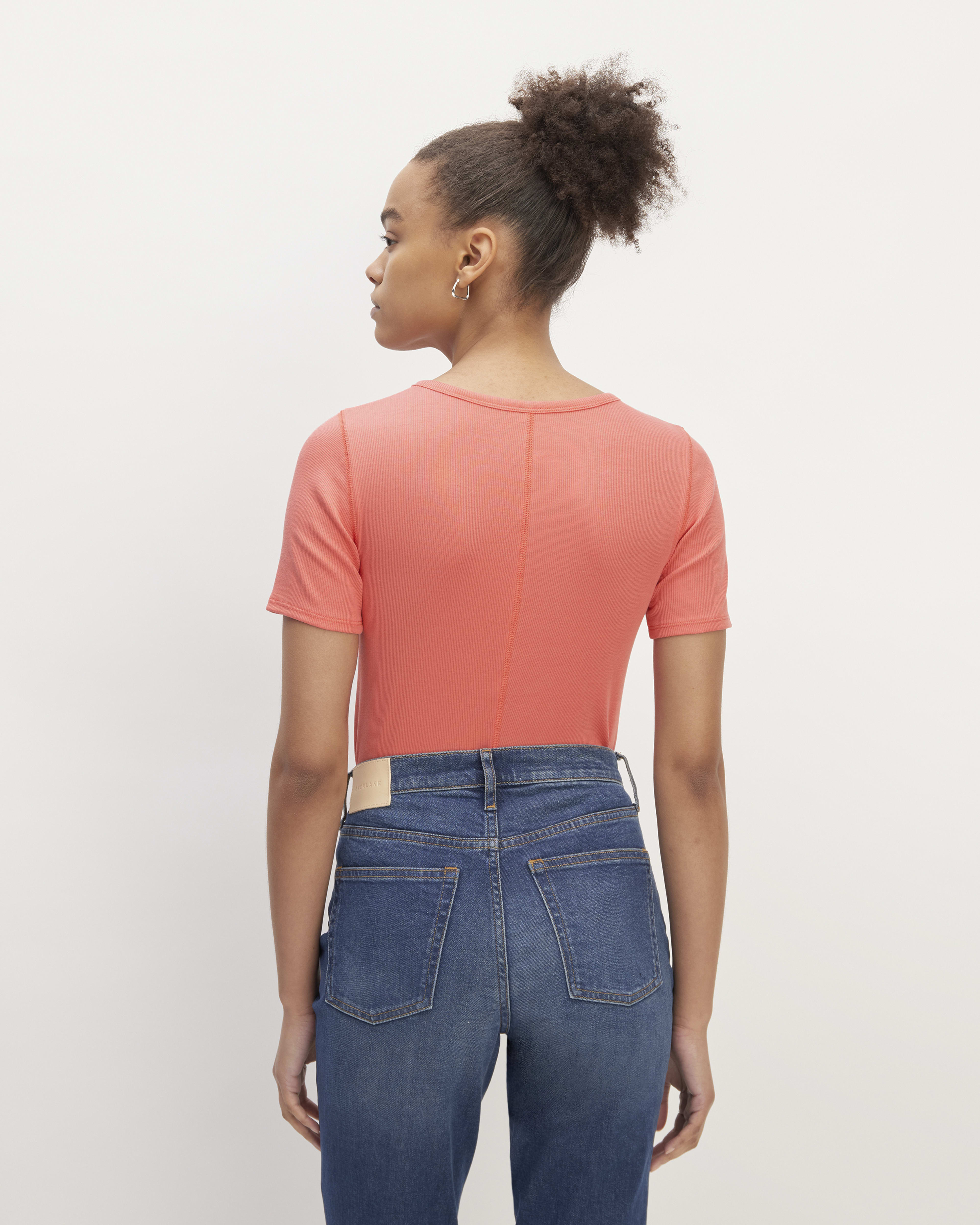 The Luxe Rib Crew | Coral – Everlane