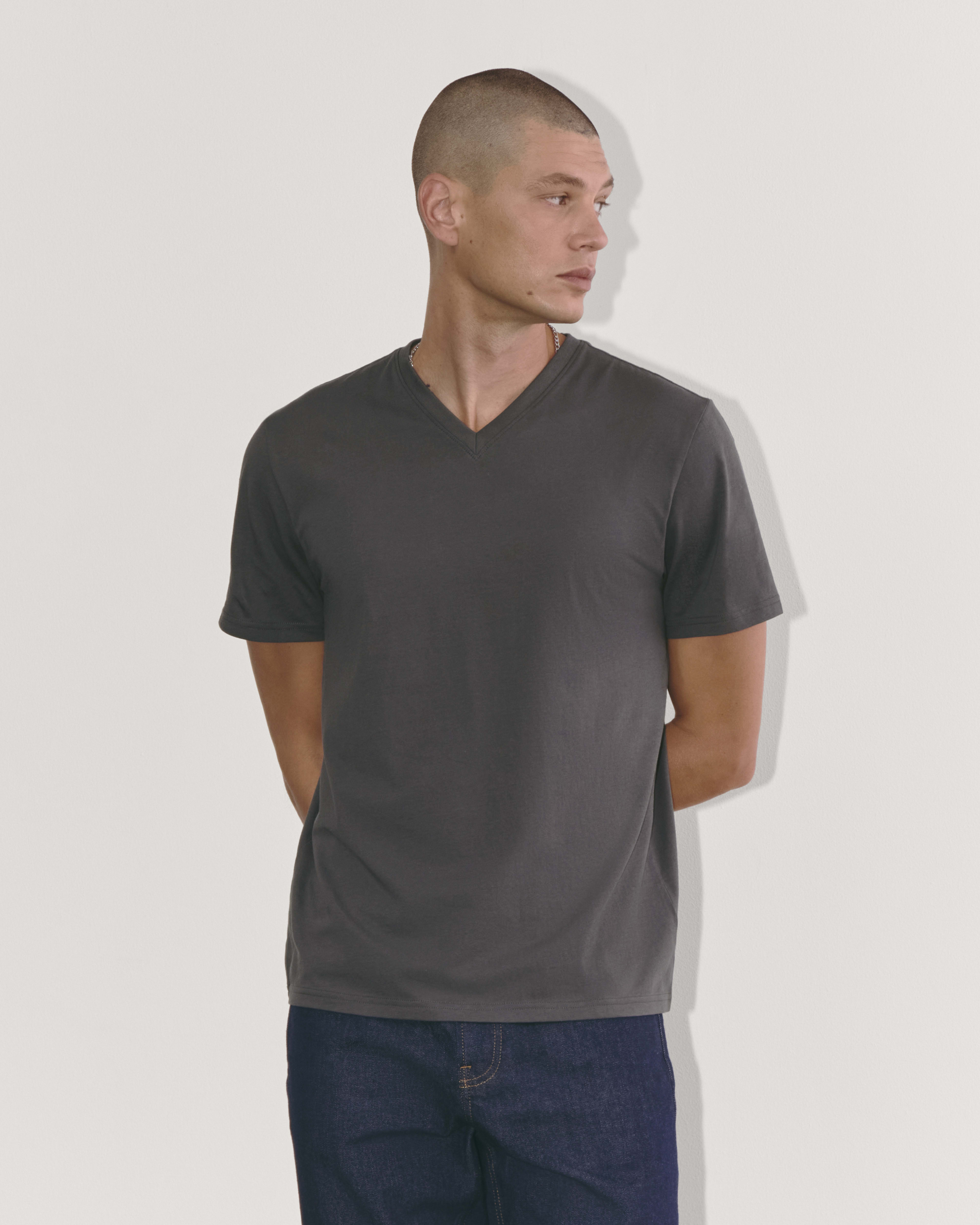 The Essential Organic V-Neck Tee | Graphite – Everlane