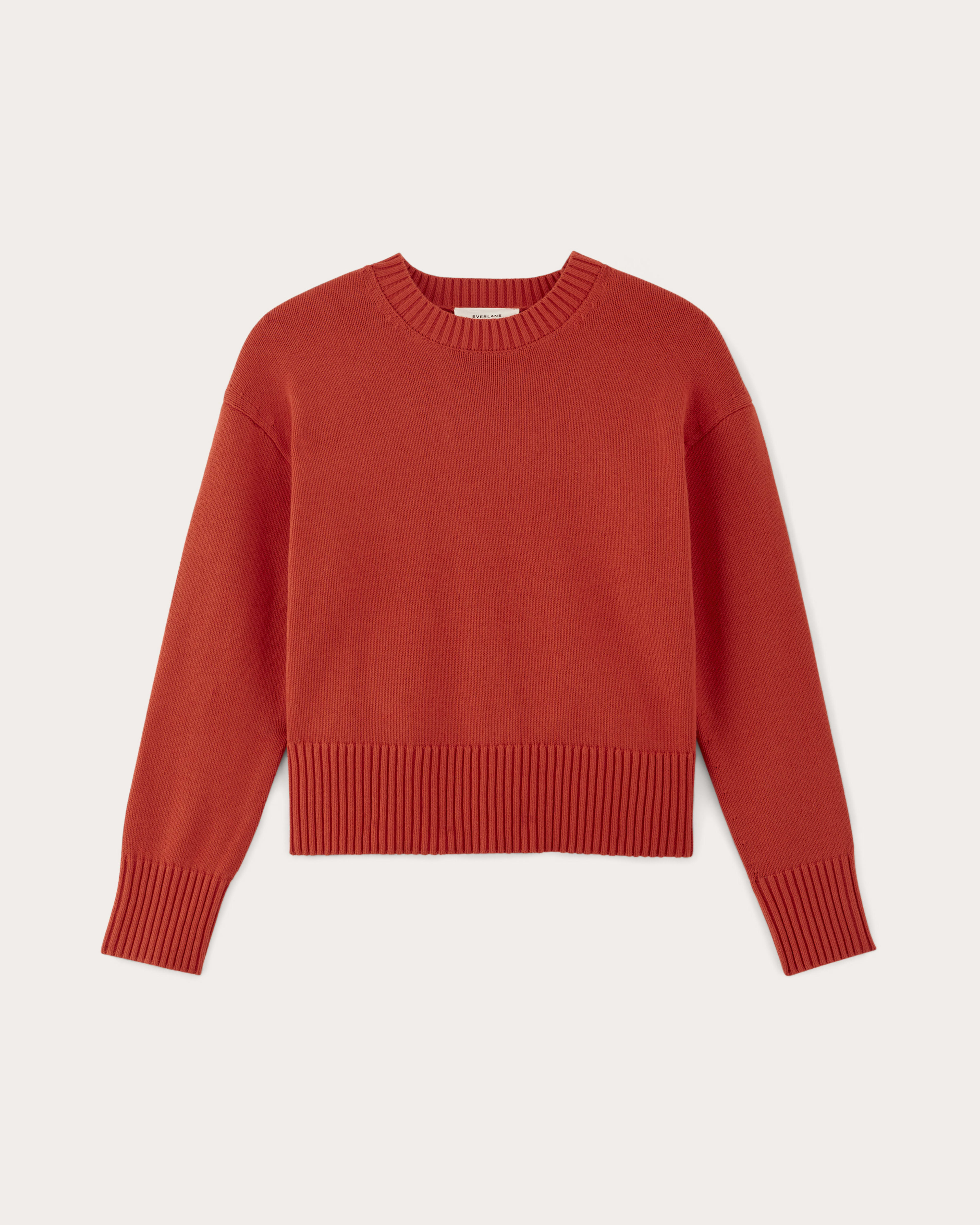 The Boxy Sweater in Everyday Cotton Poppy Red – Everlane