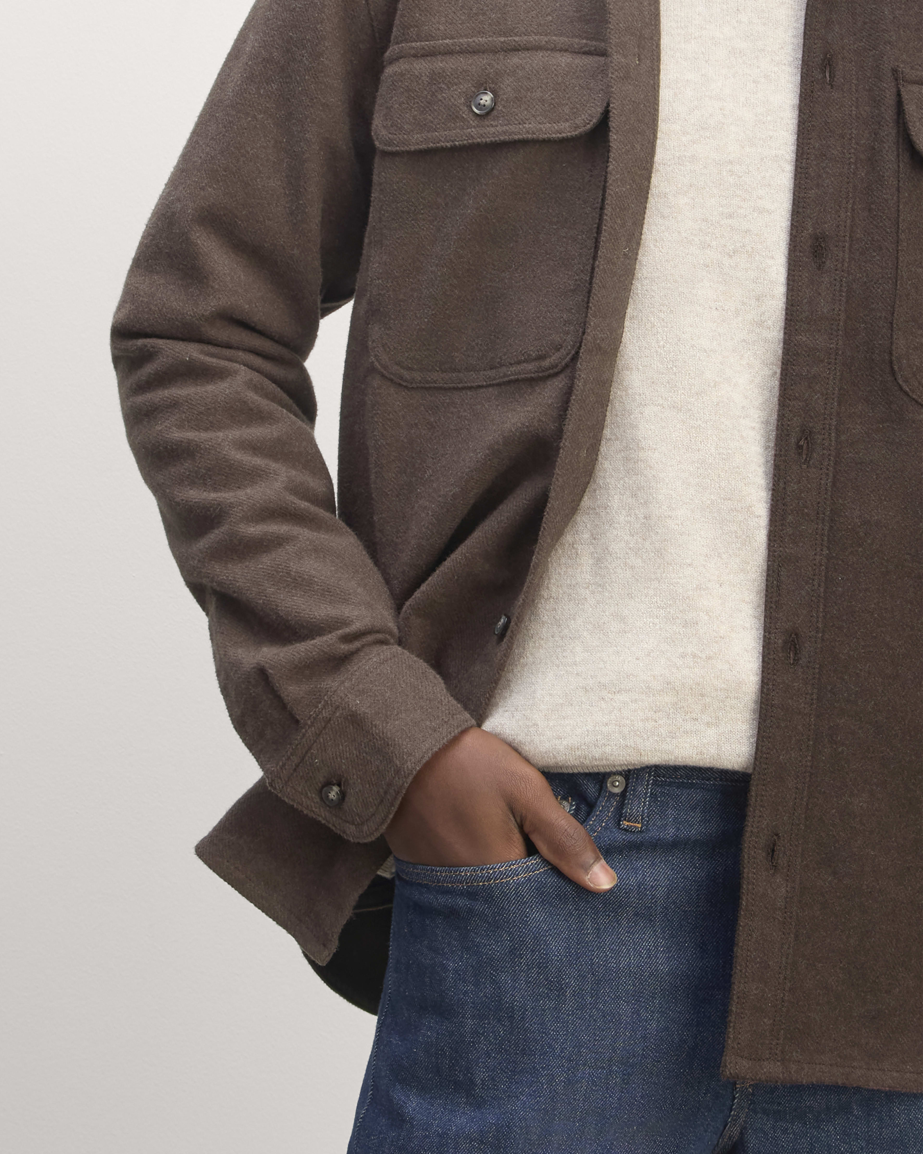 The Heavyweight Overshirt | Uniform Heather Earth Brown – Everlane