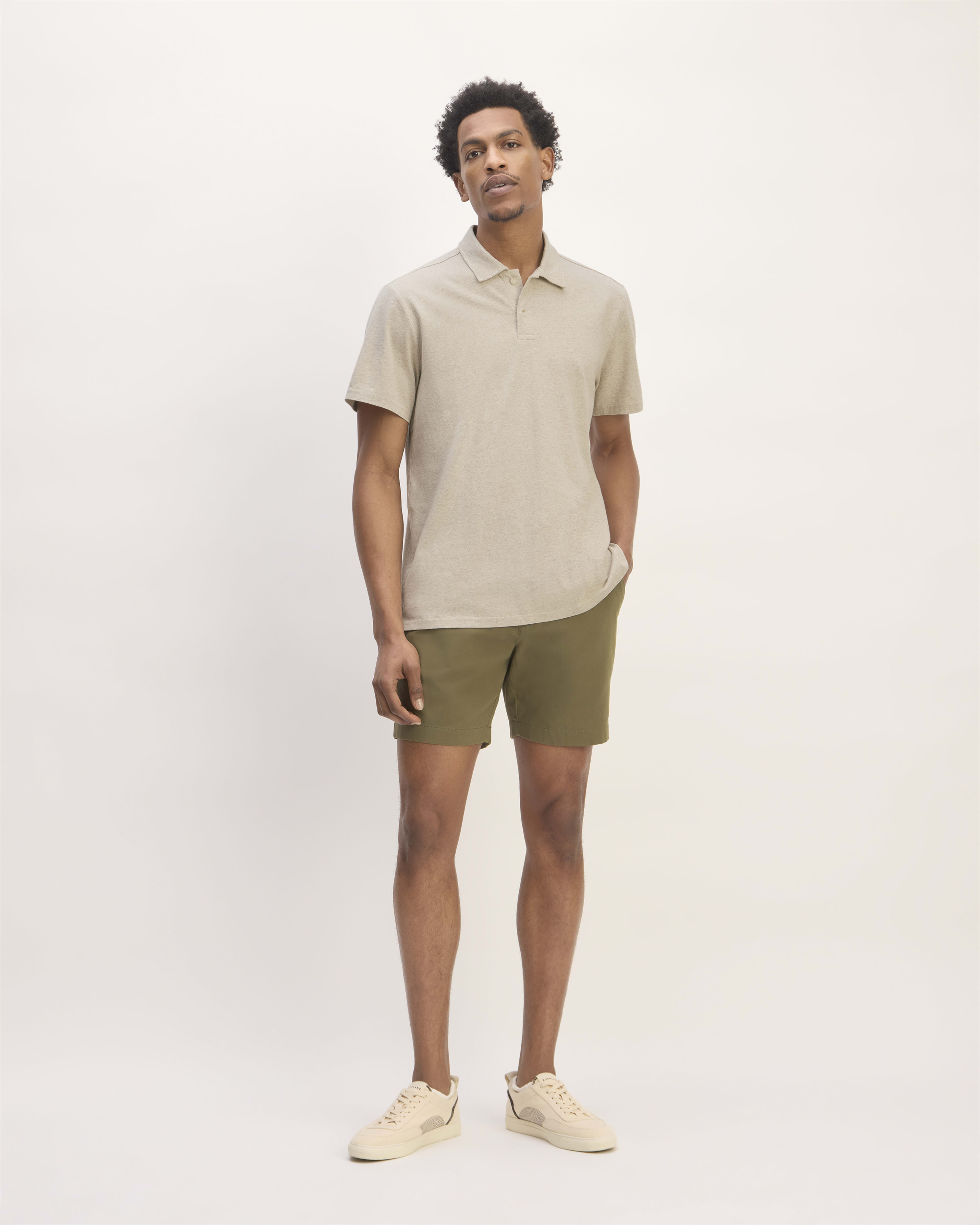 The Premium Weight Short-Sleeve Polo | Heather Oatmeal – Everlane